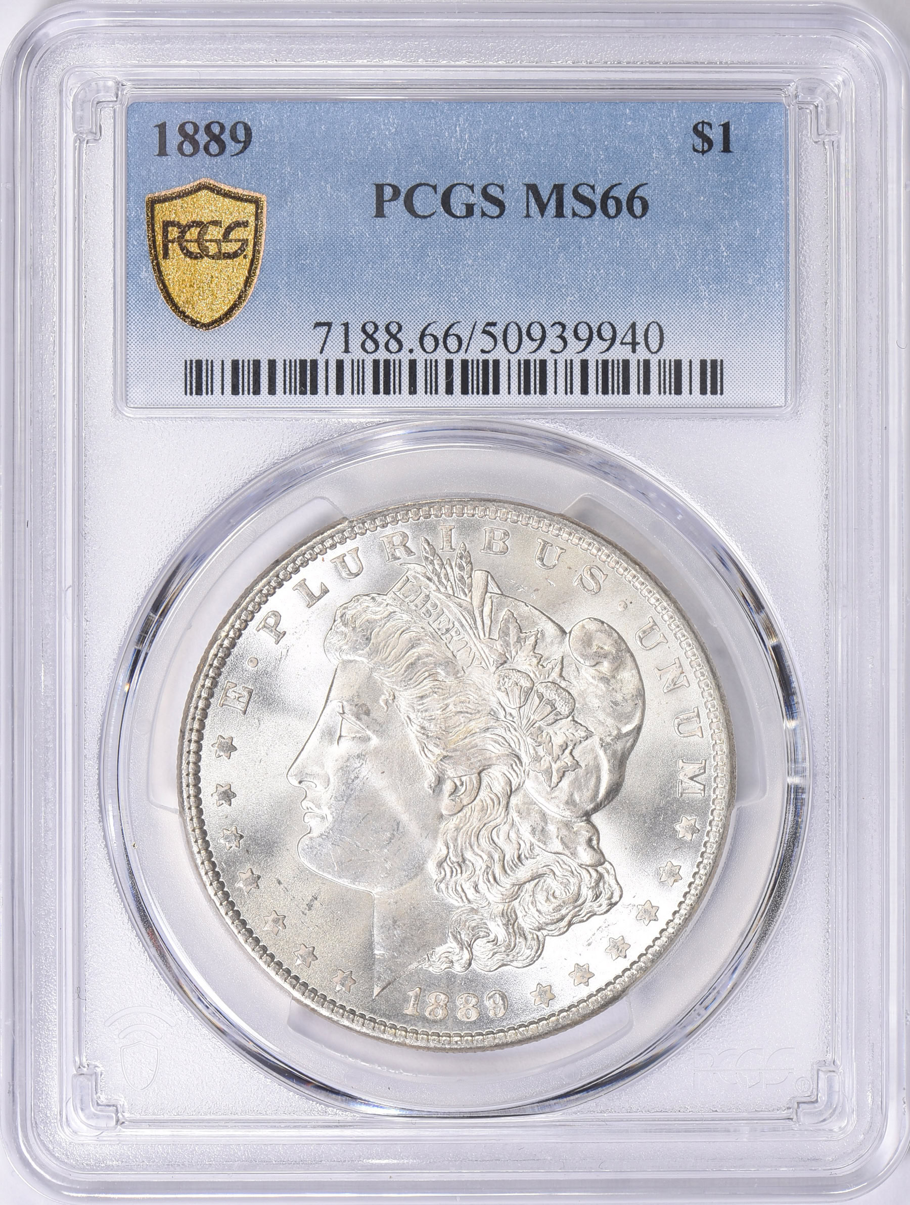 1889 Morgan Silver Dollar PCGS MS-66 (Item 1740919) | GreatCollections ...