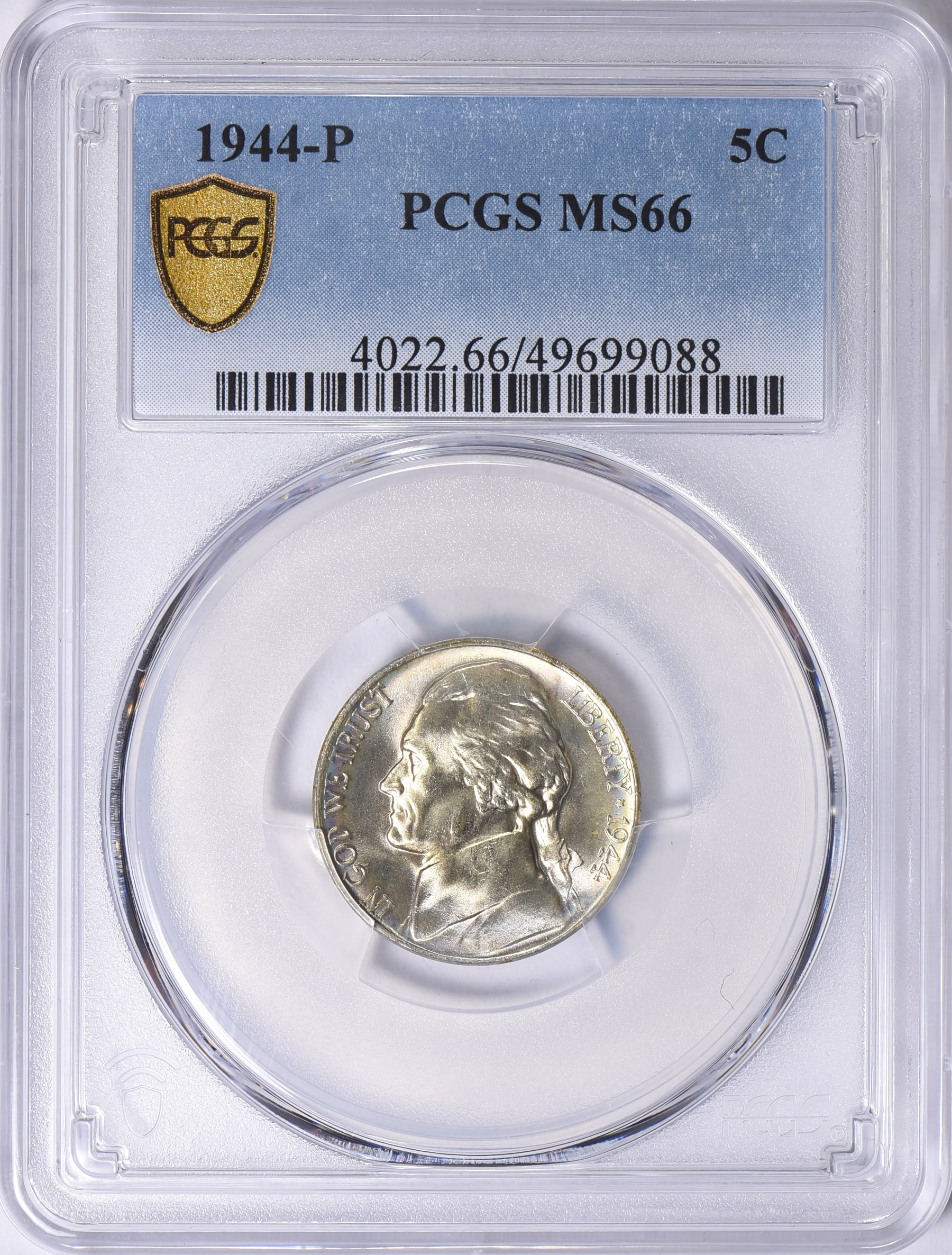 1944-P Jefferson Nickel PCGS MS-66 (Item 1740943) | GreatCollections ...