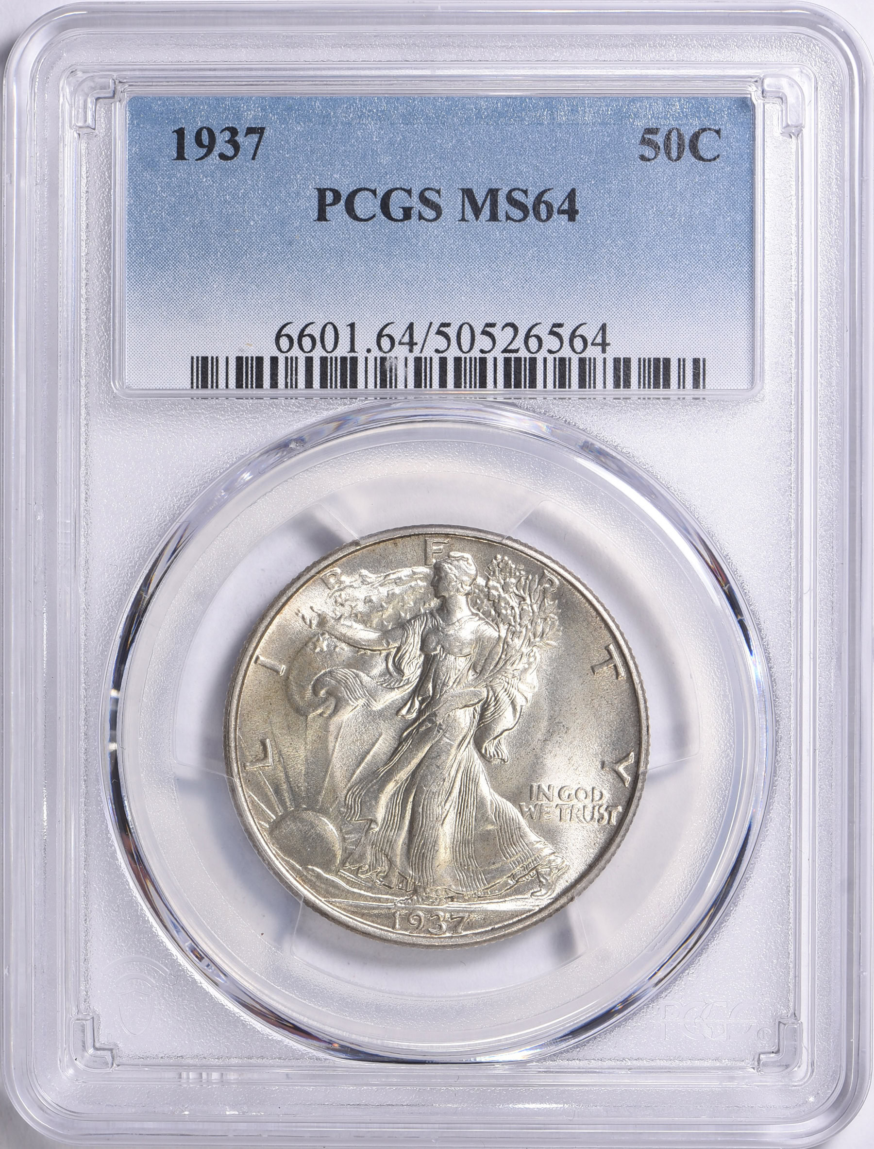 1937 Walking Liberty Half Dollar PCGS MS-64 (Item 1741008) | GreatCollections Coin Auctions