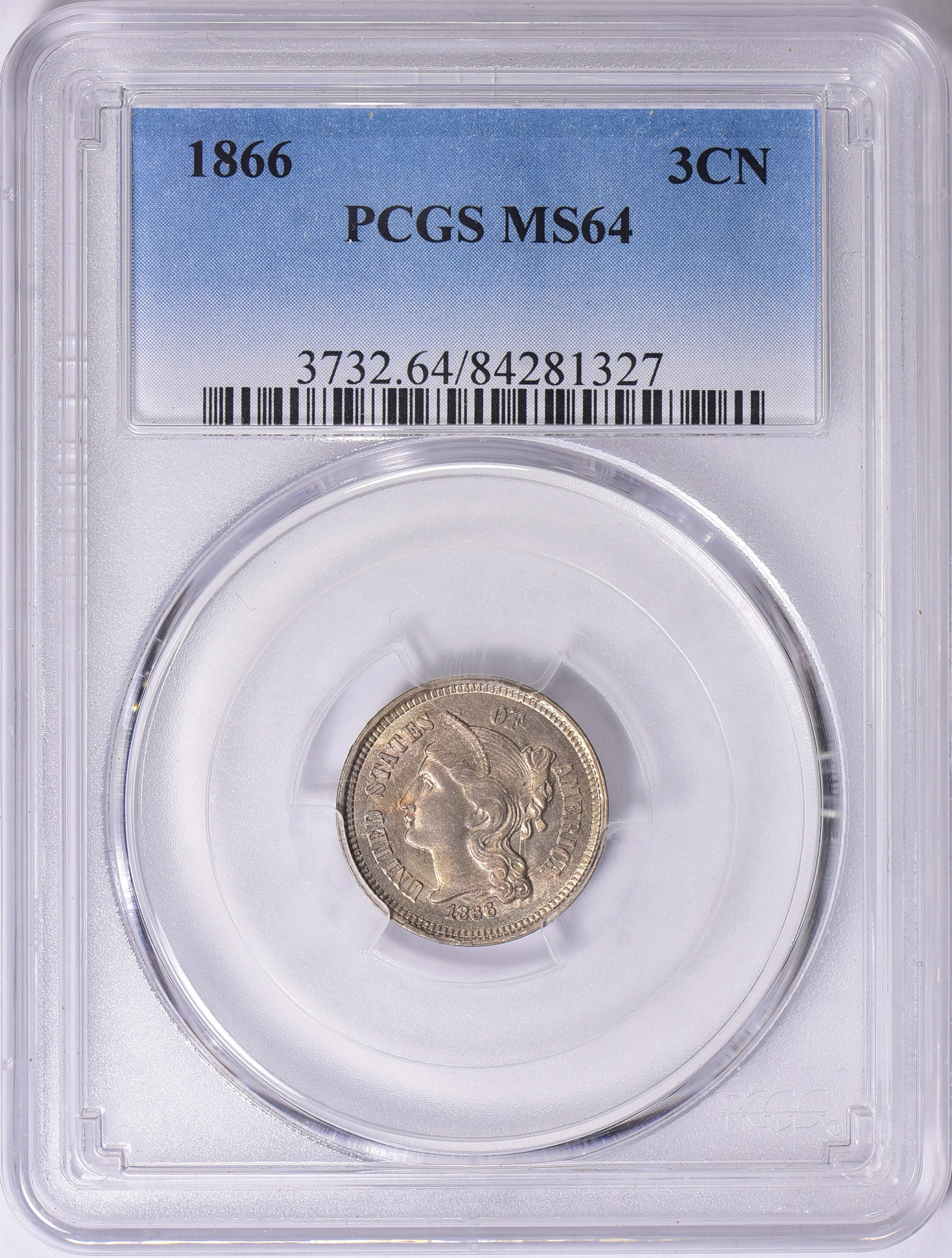 1866 Nickel Three-Cent Piece PCGS MS-64 (Item 1741019 ...