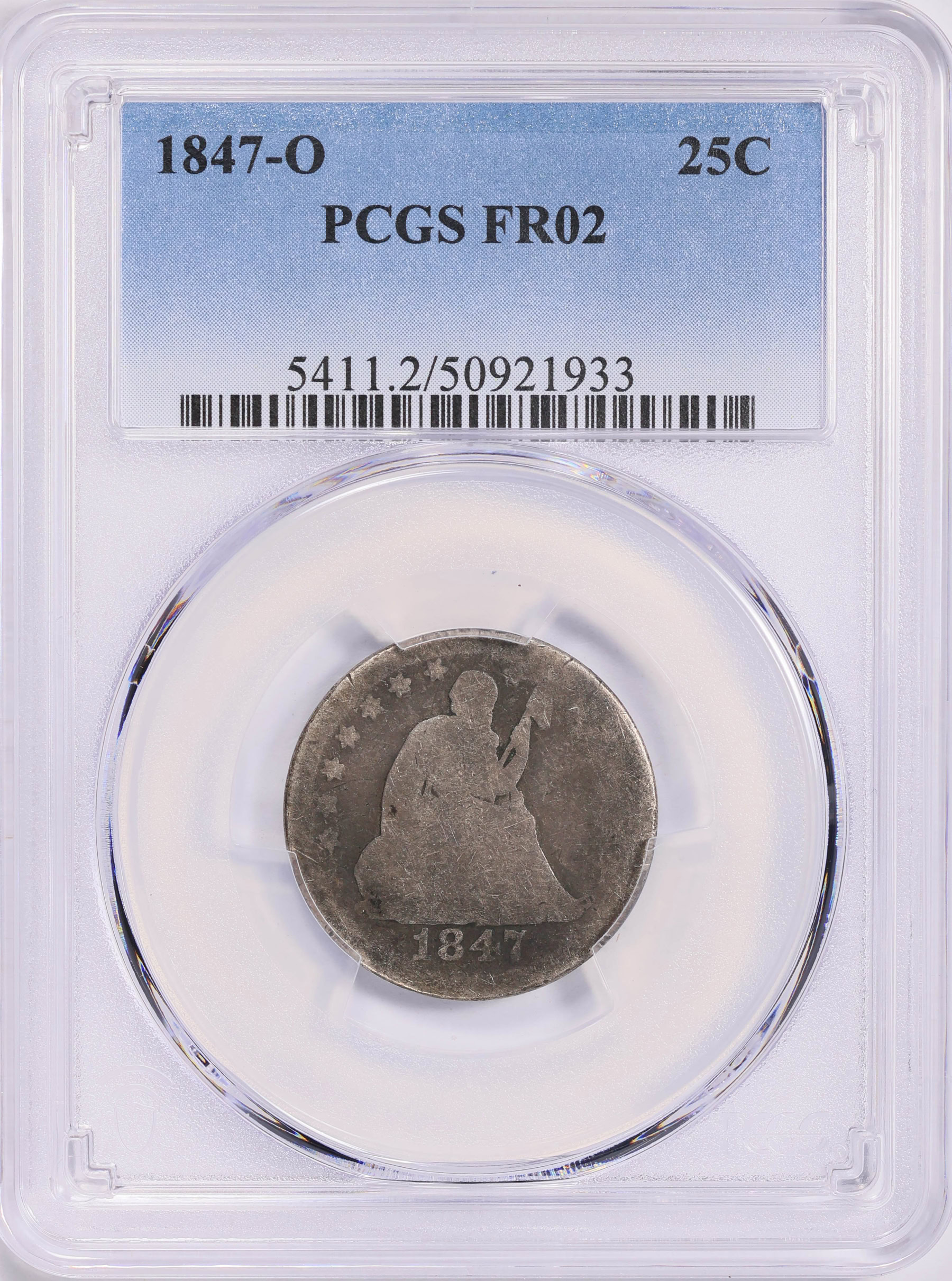 1847-O Seated Liberty Quarter PCGS FR-02 (Item 1741082 ...