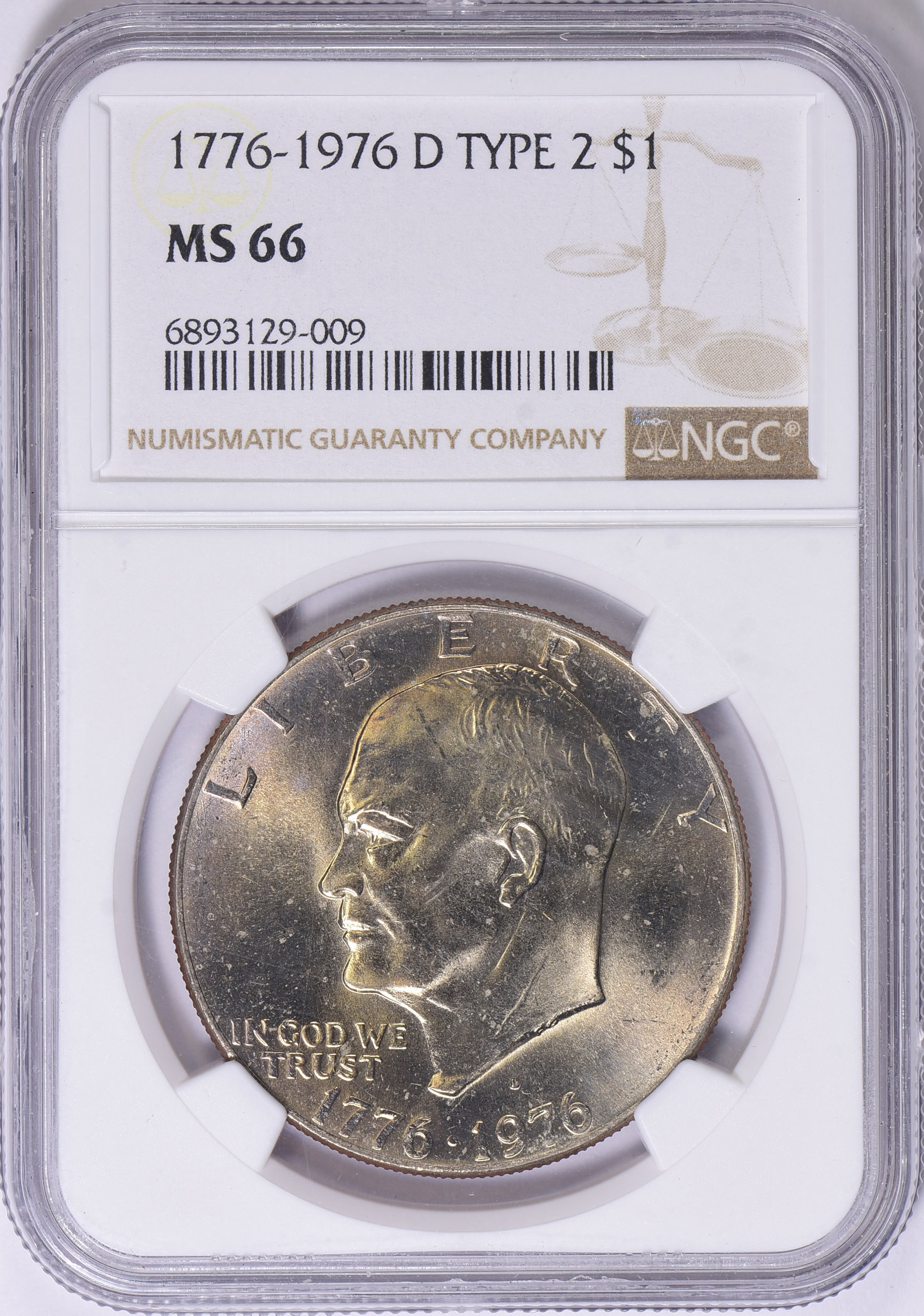 1976-D Eisenhower Dollar Type 2 NGC MS-66 (Item 1741180) | GreatCollections Coin Auctions