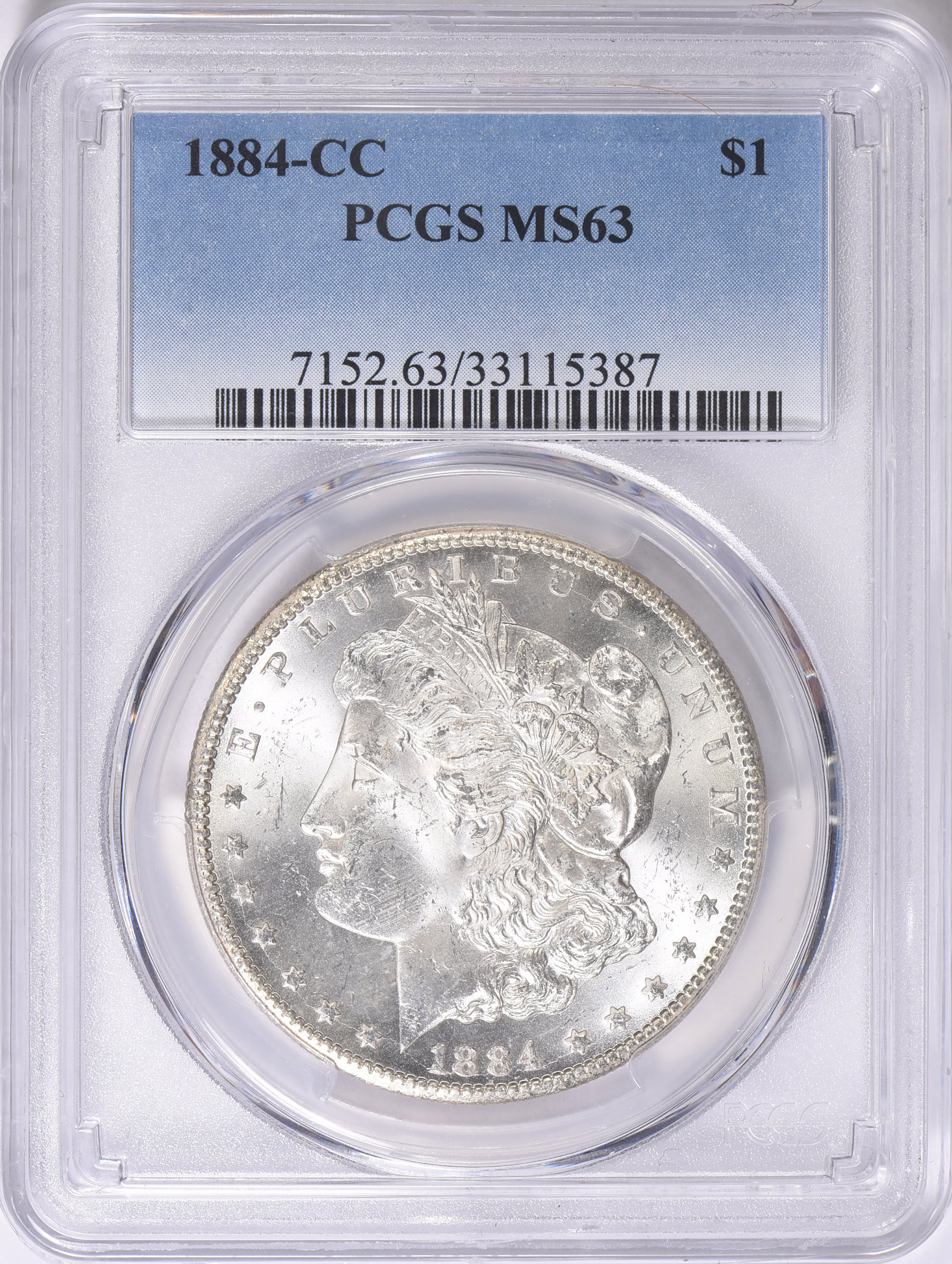 1884-CC Morgan Silver Dollar PCGS MS-63 (Item 1741370) | GreatCollections Coin Auctions