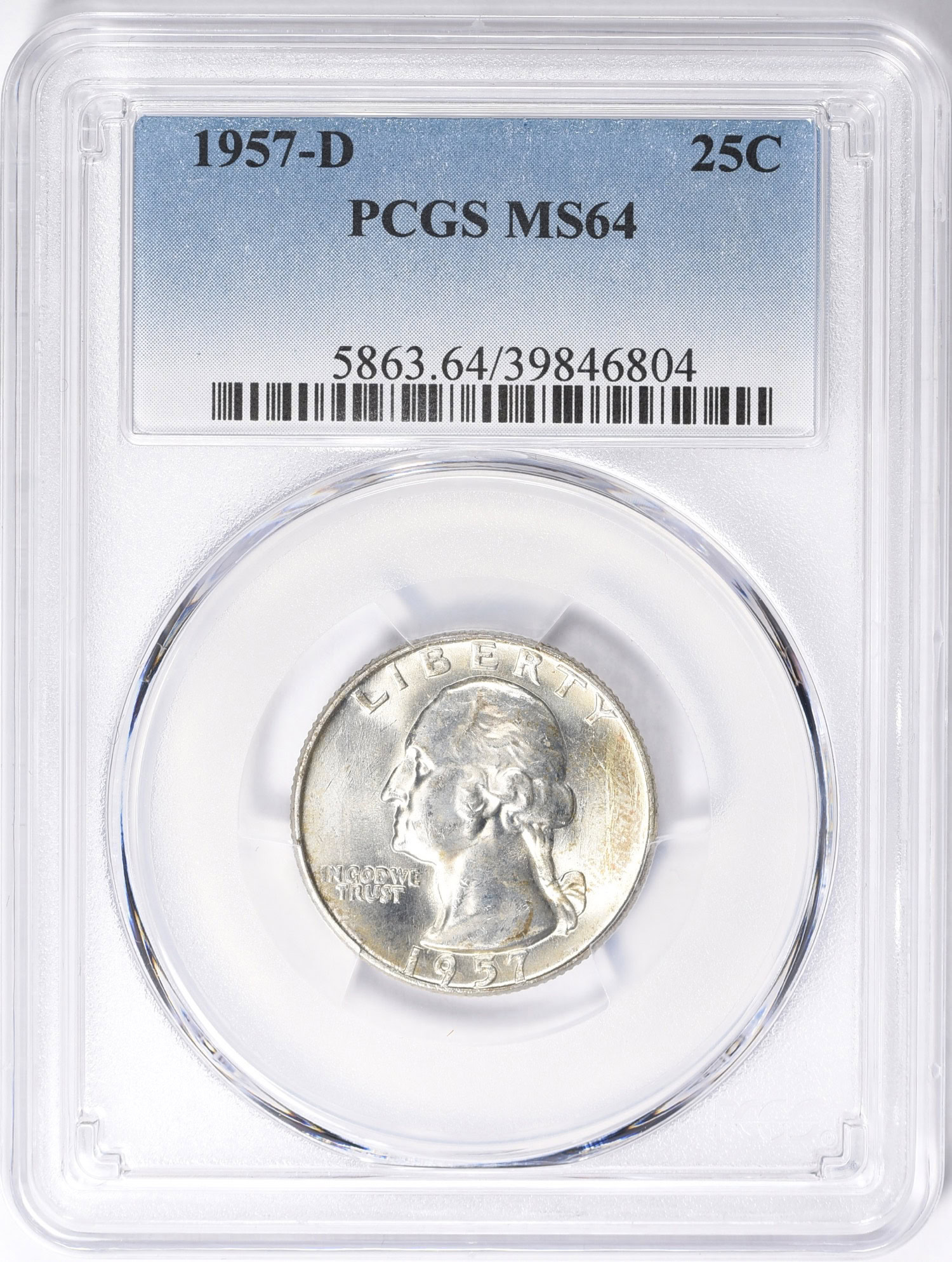 1957-D Washington Quarter PCGS MS-64 (Item 1741533) | GreatCollections Coin Auctions