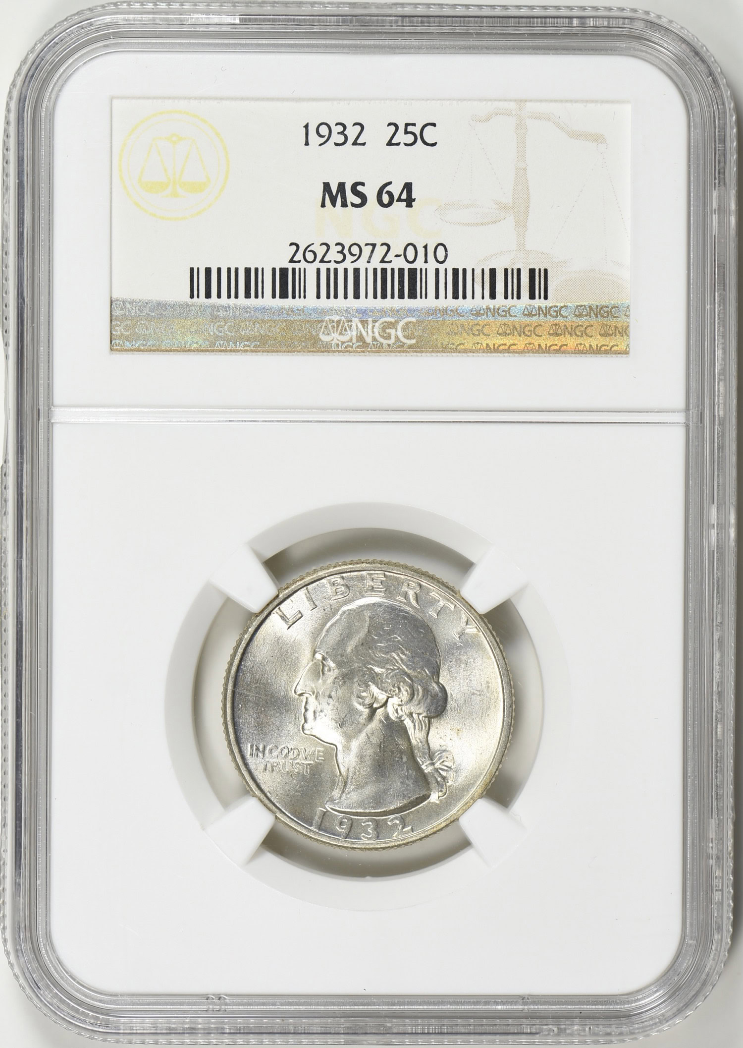 1932 Washington Quarter NGC MS-64 (Item 1741574) | GreatCollections Coin Auctions