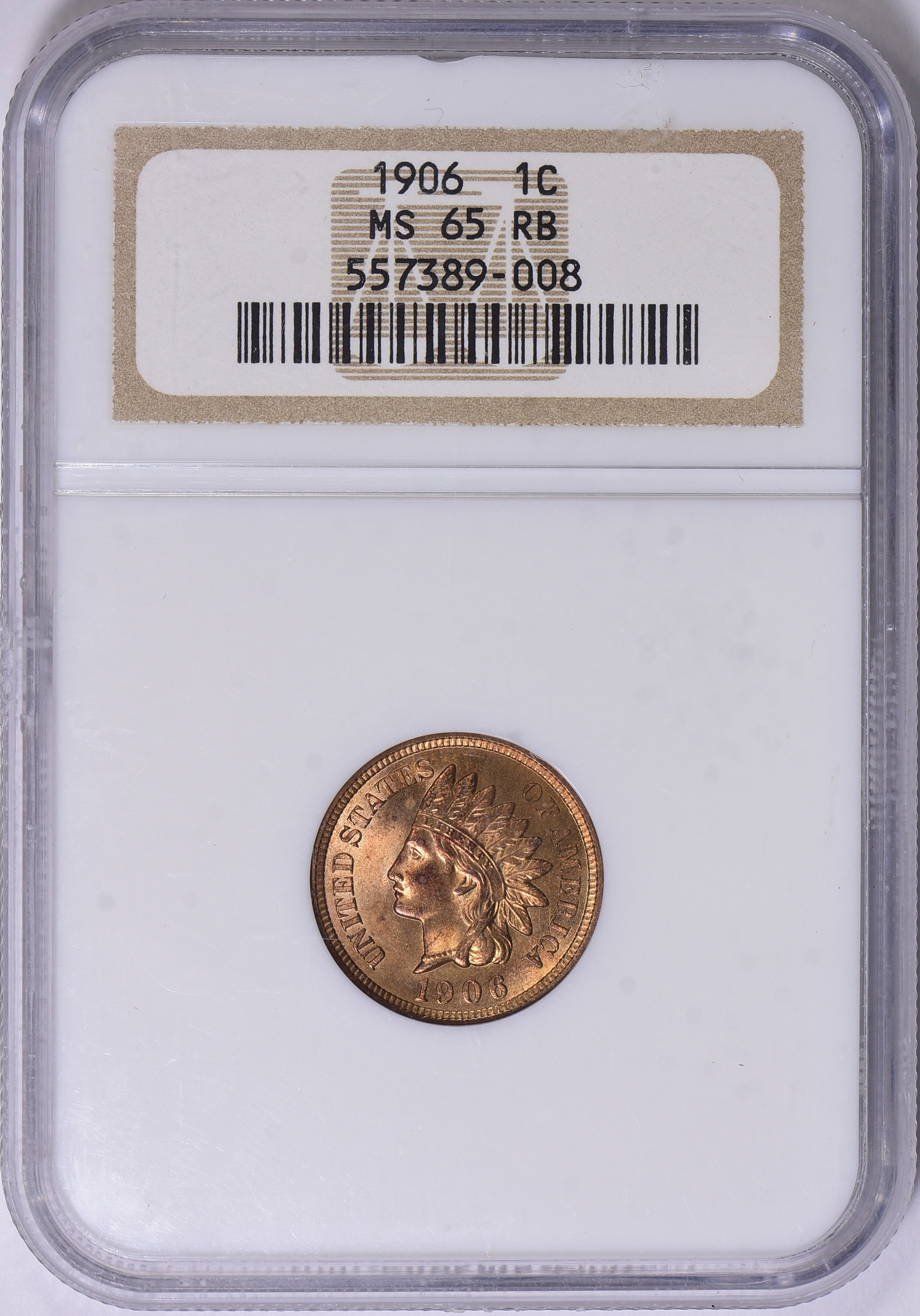 1906 Indian Cent NGC MS-65 RB (Item 1741601) | GreatCollections Coin Auctions