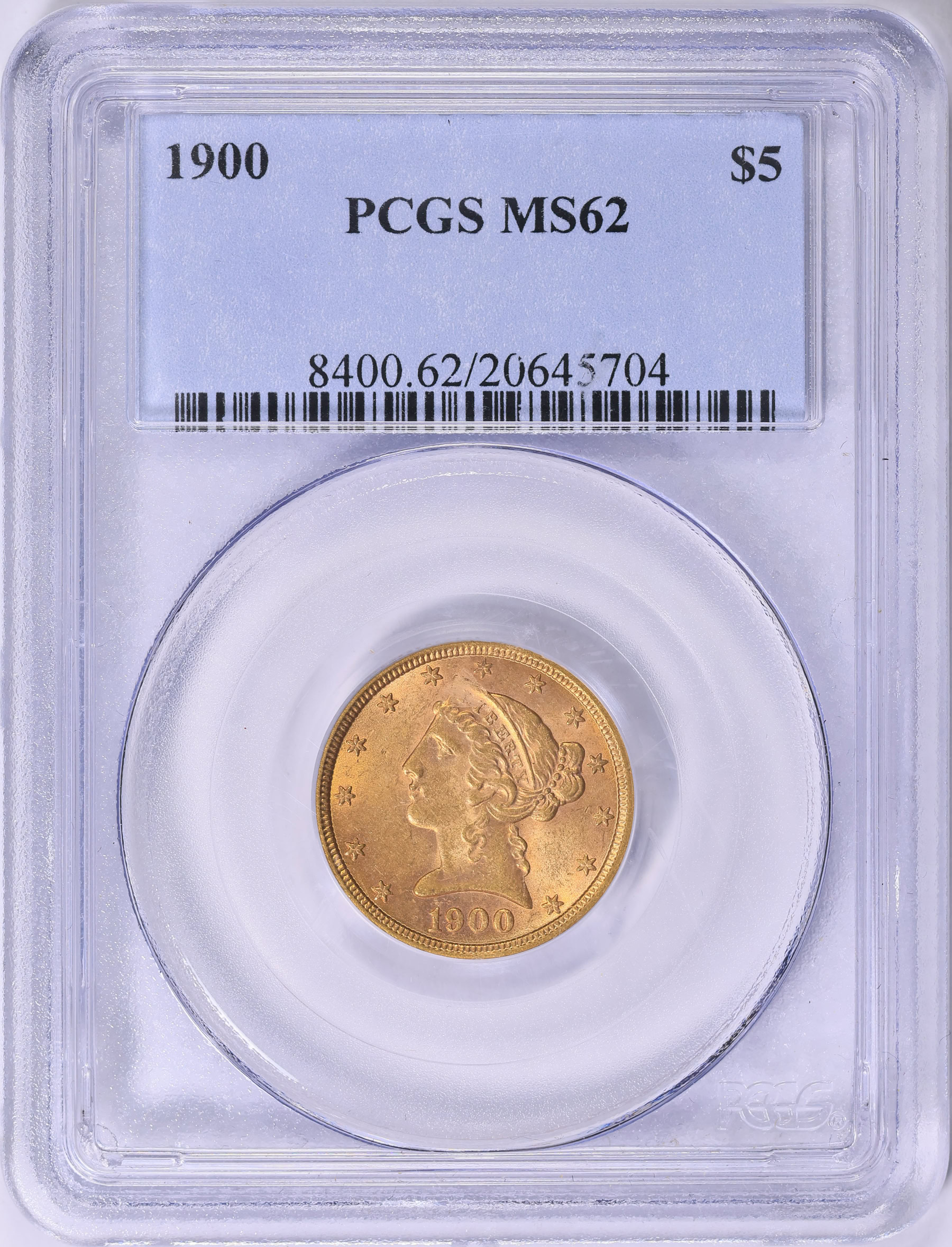 1900 Liberty Gold Half Eagle PCGS MS-62 (Item 1741650) | GreatCollections Coin Auctions