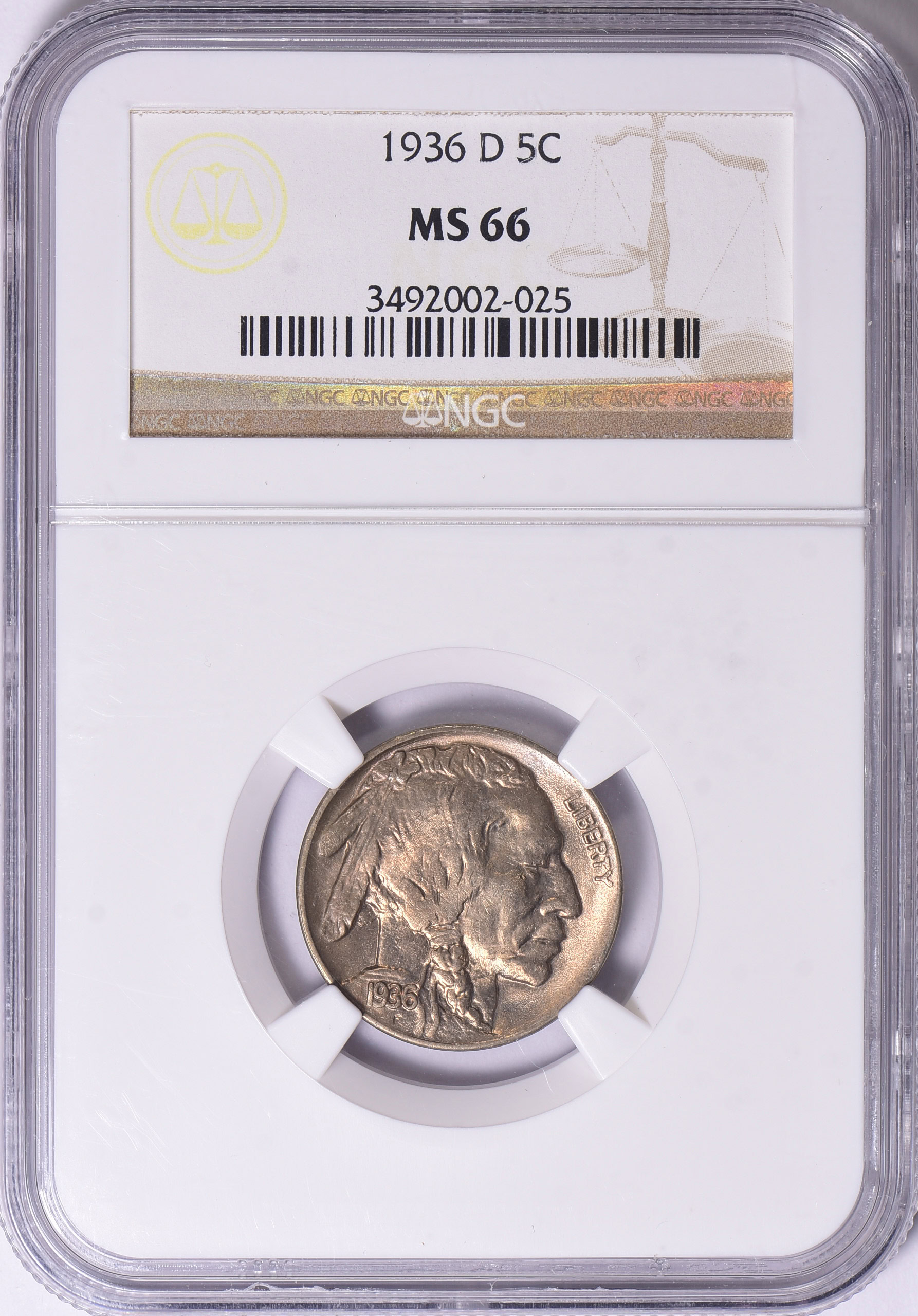 1936-D Buffalo Nickel NGC MS-66 (Toned) (Item 1741890 ...