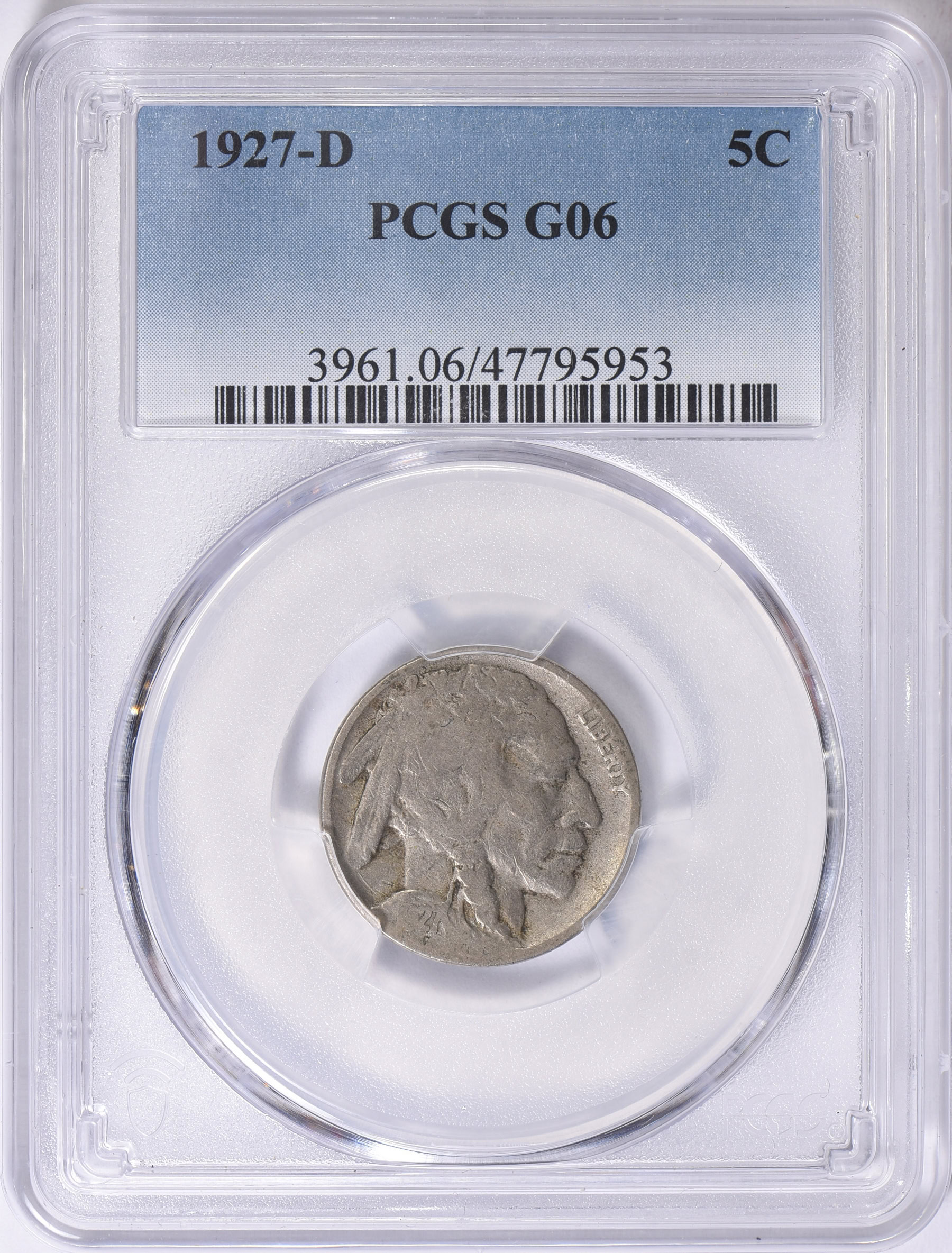 1927-D Buffalo Nickel PCGS G-06 (Item 1741982) | GreatCollections Coin ...