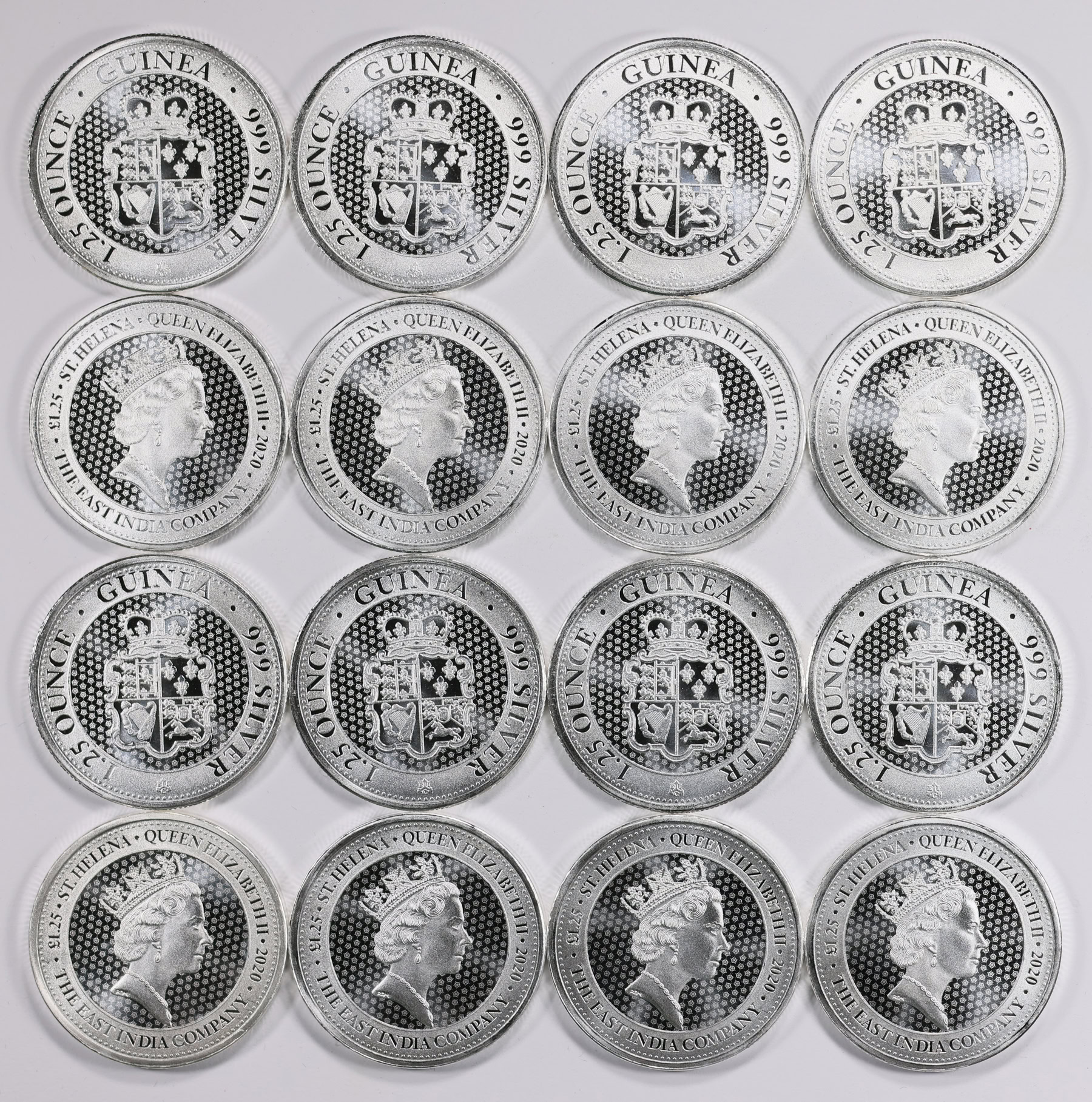 St. Helena 2020 Silver £1.25 Shield Guinea BU Roll Uncertified (16 ...