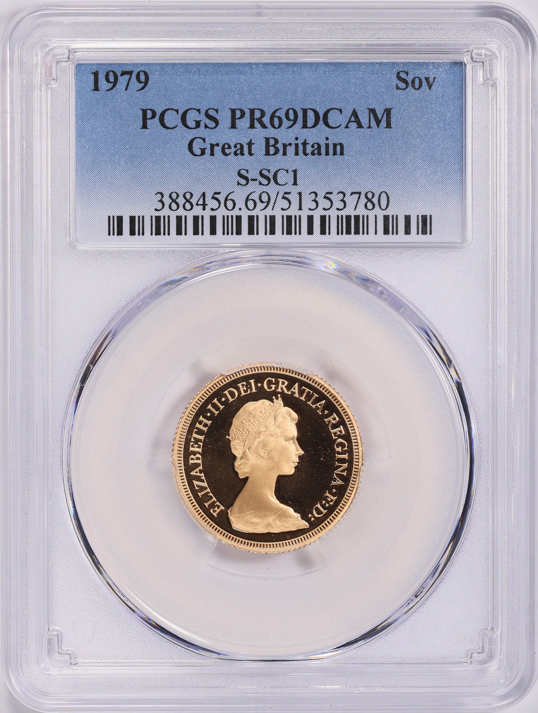 Great Britain 1979 Gold Sovereign St. George KM-919 PCGS Proof-69 DCAM ...