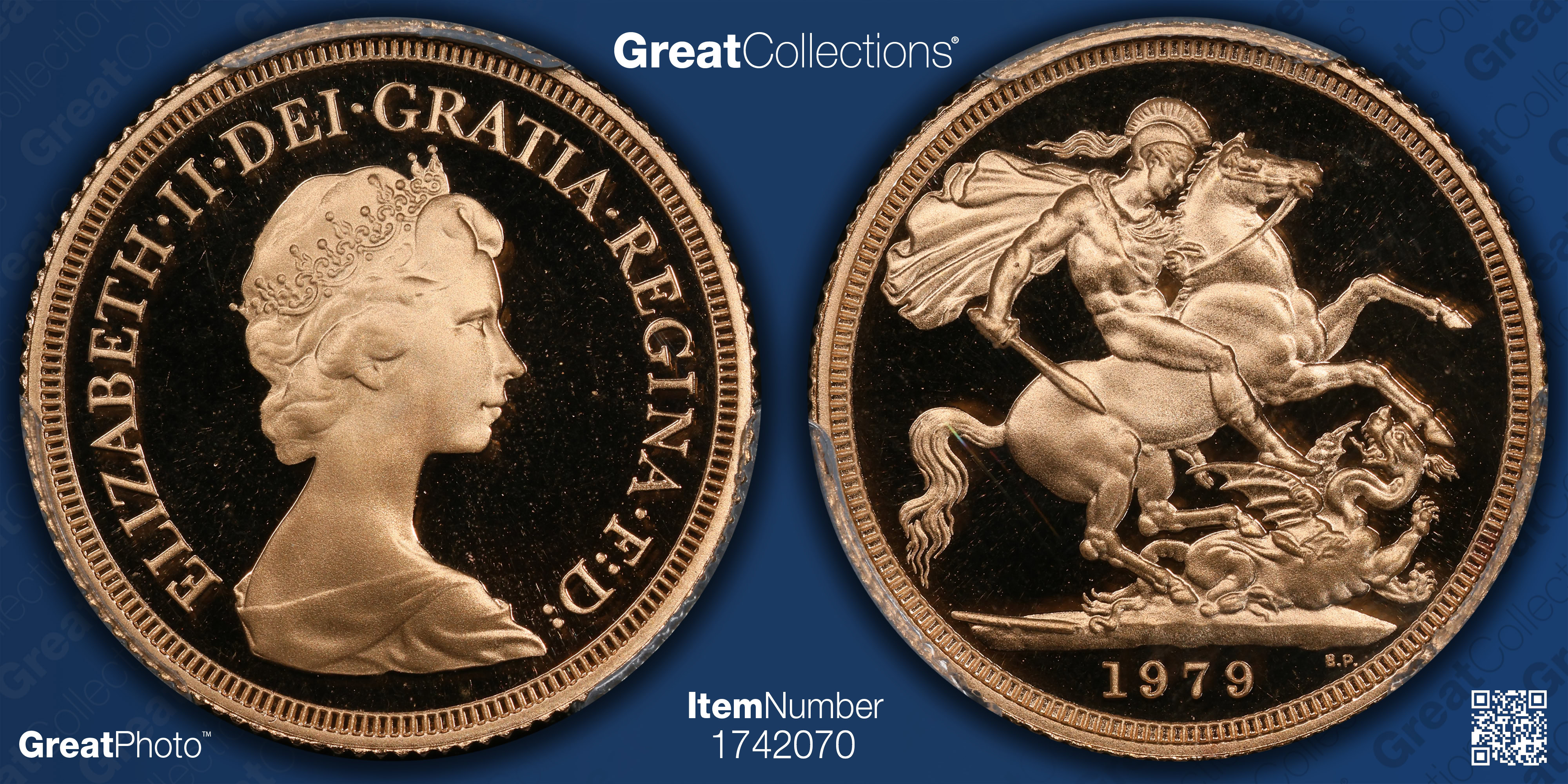 Great Britain 1979 Gold Sovereign St. George KM-919 PCGS Proof-69 DCAM ...