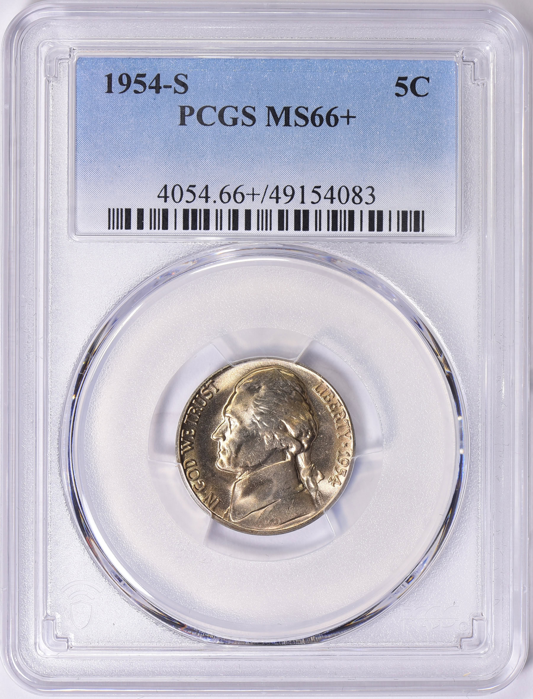 1954-S Jefferson Nickel PCGS MS-66+ (Item 1742160) | GreatCollections Coin Auctions