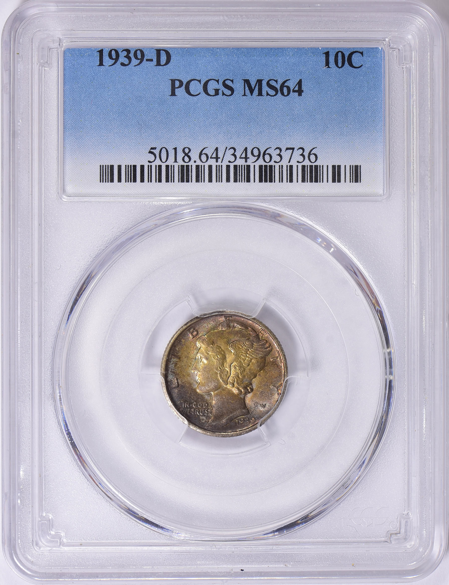 1939-D Mercury Dime PCGS MS-64 (Item 1742306) | GreatCollections Coin Auctions