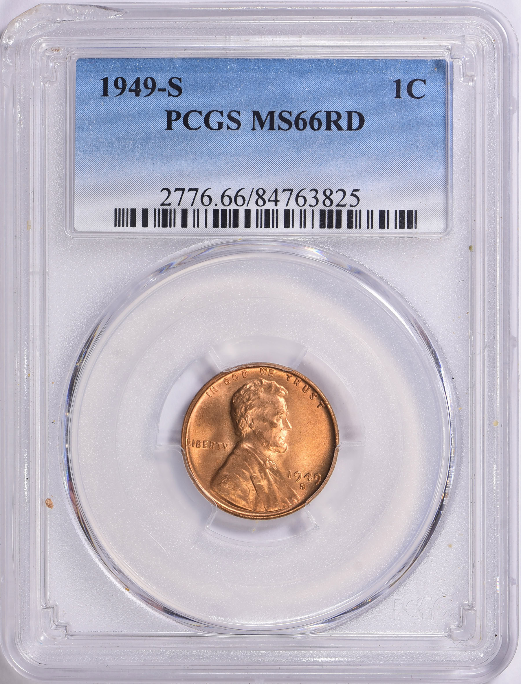 1949-S Lincoln Cent PCGS MS-66 RD (Item 1742454) | GreatCollections Coin Auctions