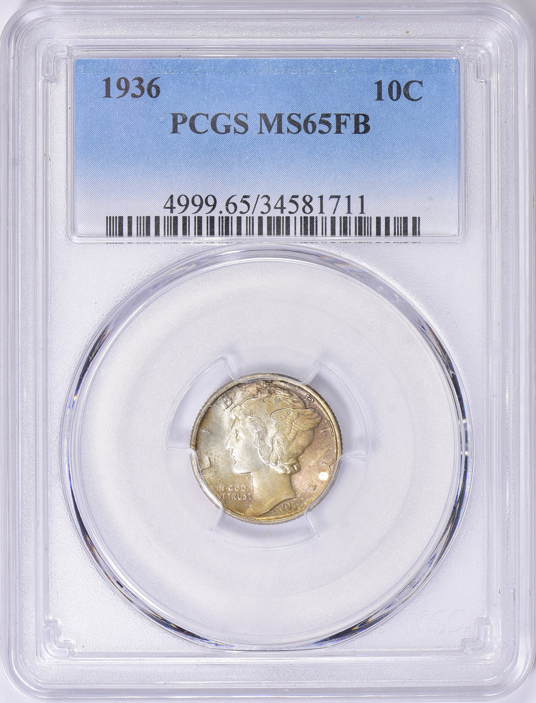 1936 Mercury Dime PCGS MS-65 FB (Item 1742604) | GreatCollections Coin Auctions