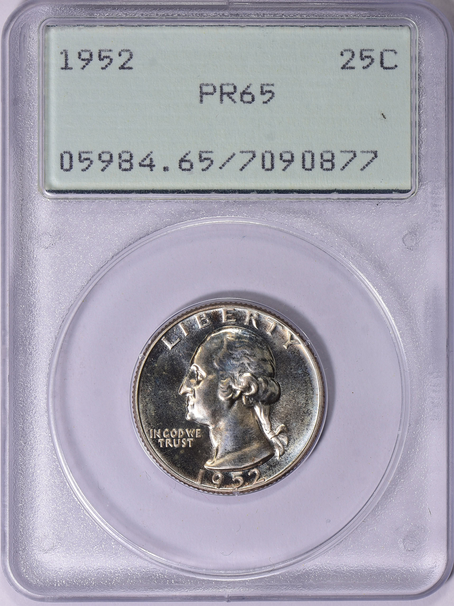 1952 Washington Quarter PCGS Proof-65 OGH (1st Gen) (Item 1742666 ...