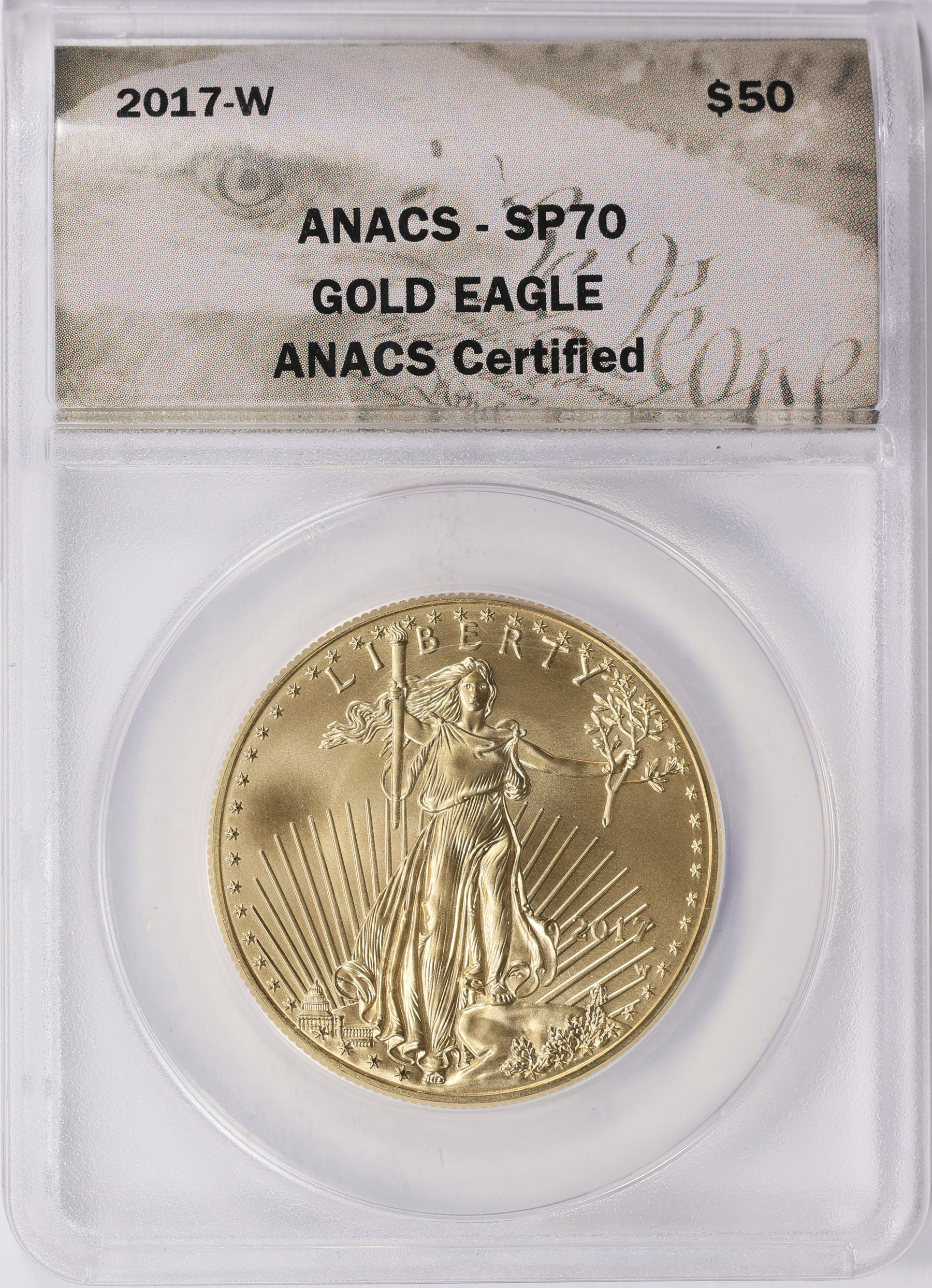 2017-W $50 One-Ounce Gold American Eagle ANACS SP-70 (Item 1742697 ...