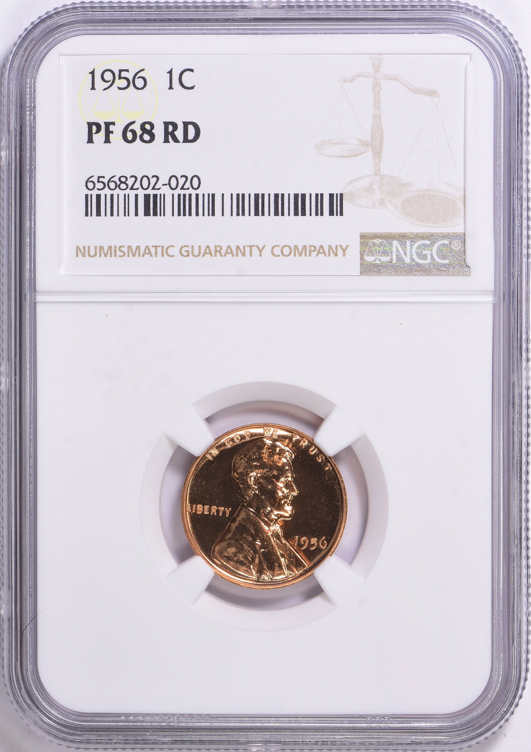 1956 Lincoln Cent NGC Proof-68 RD (Item 1742821) | GreatCollections ...
