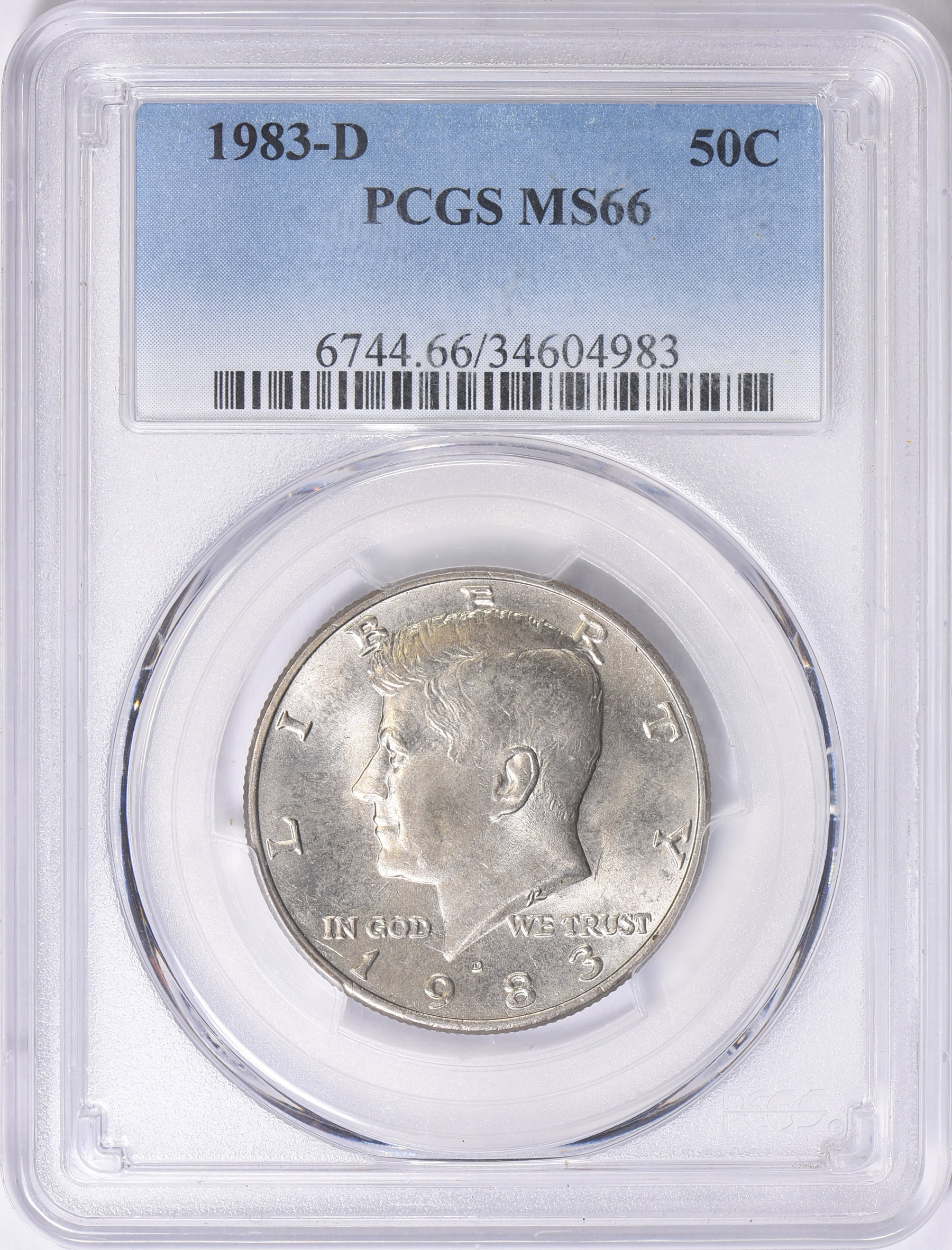 1983-D Kennedy Half Dollar PCGS MS-66 (Item 1742877) | GreatCollections Coin Auctions