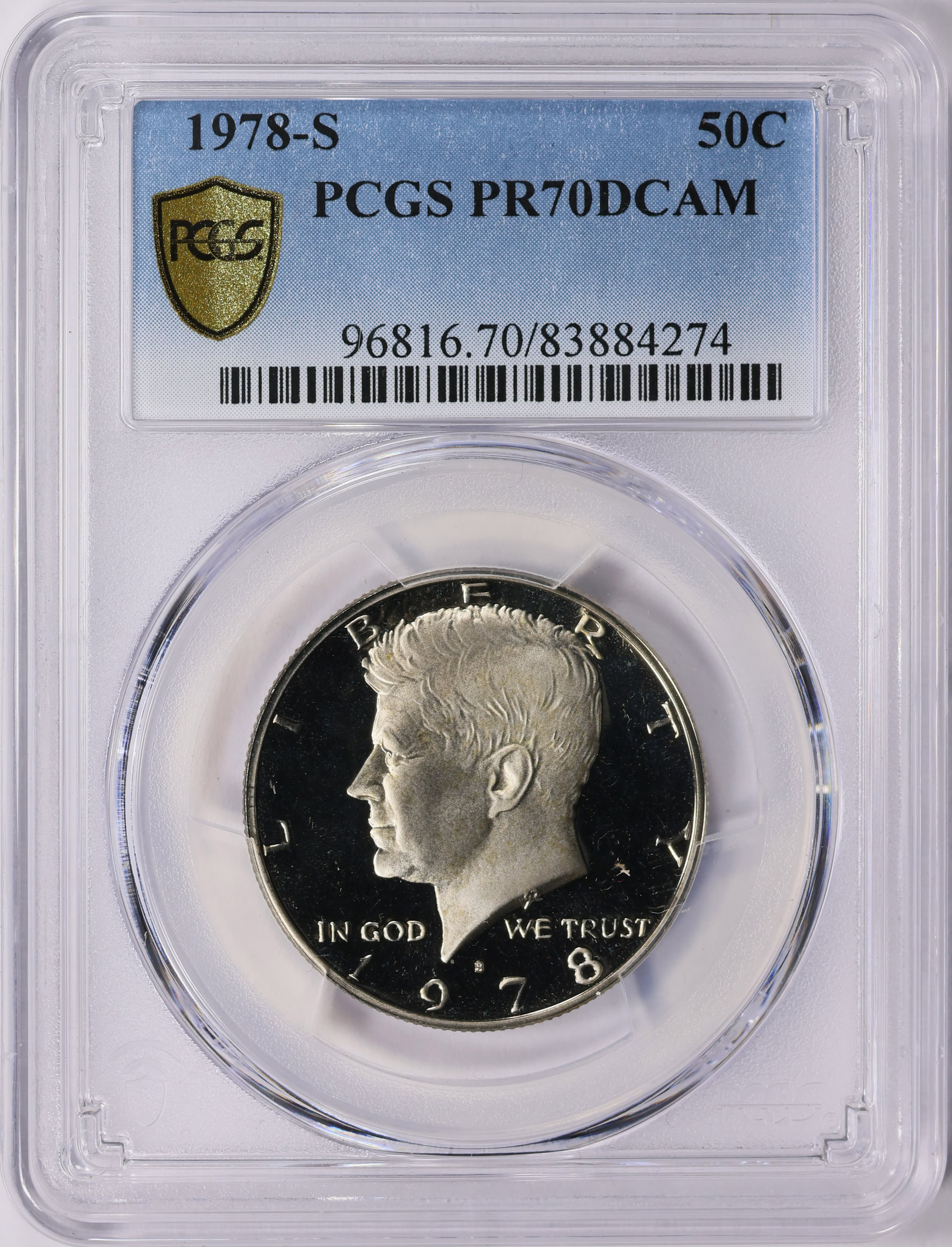 1978-S Kennedy Half Dollar PCGS Proof-70 DCAM (Item 1742904) | GreatCollections Coin Auctions