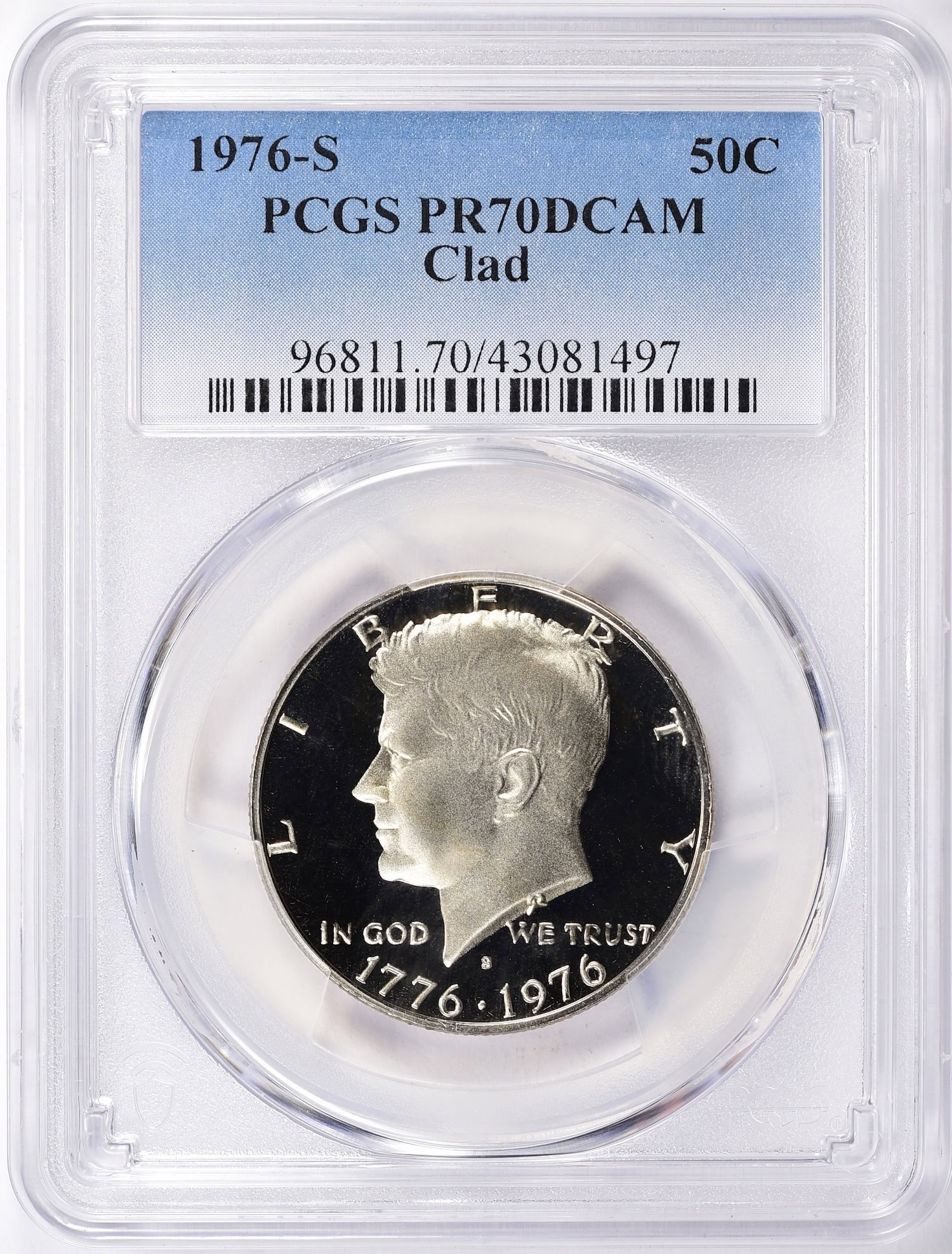 1976-S Kennedy Half Dollar Clad PCGS Proof-70 DCAM (Item 1742918) | GreatCollections Coin Auctions