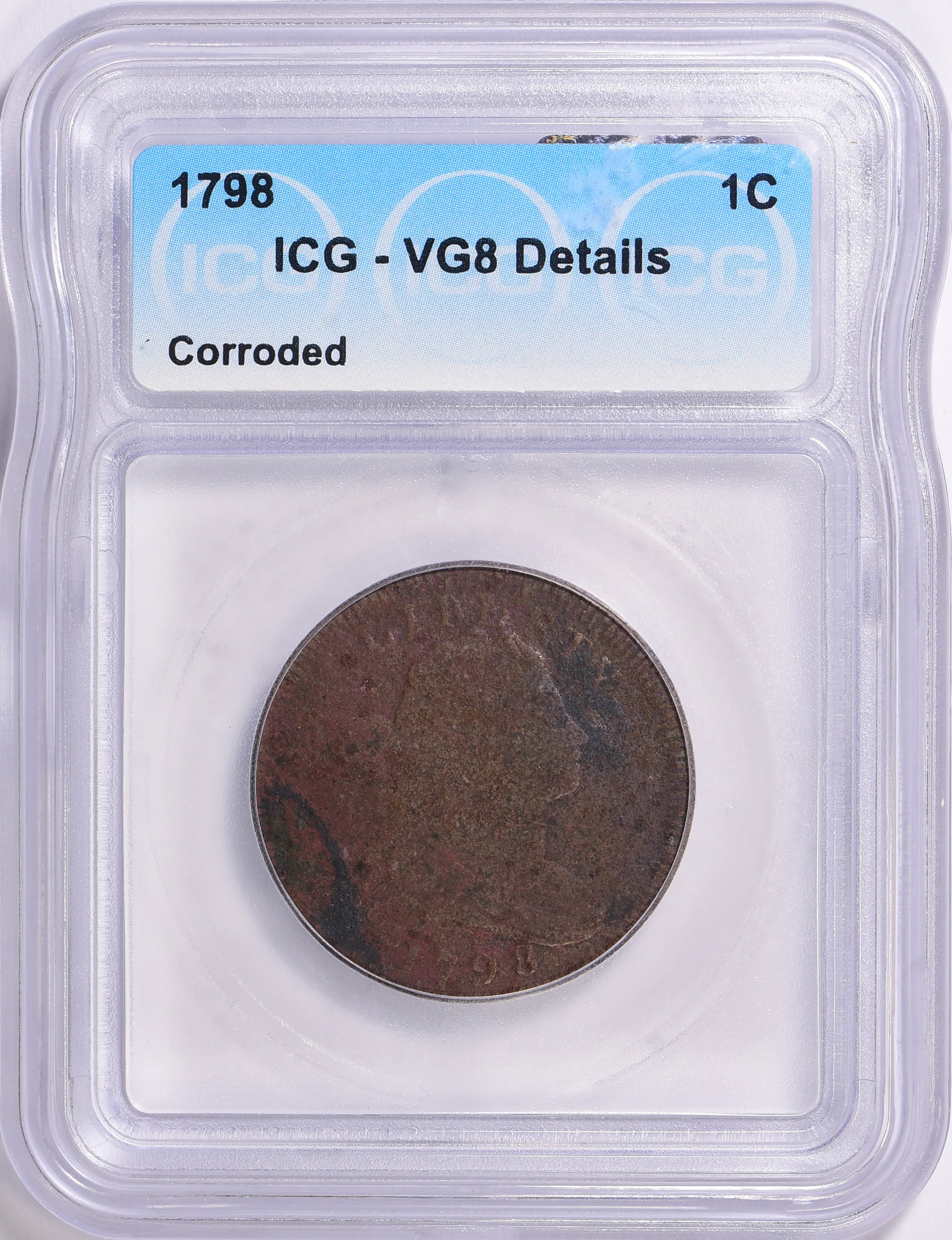 1798 Draped Bust Cent ICG VG-08 Details (Item 1743355 ...