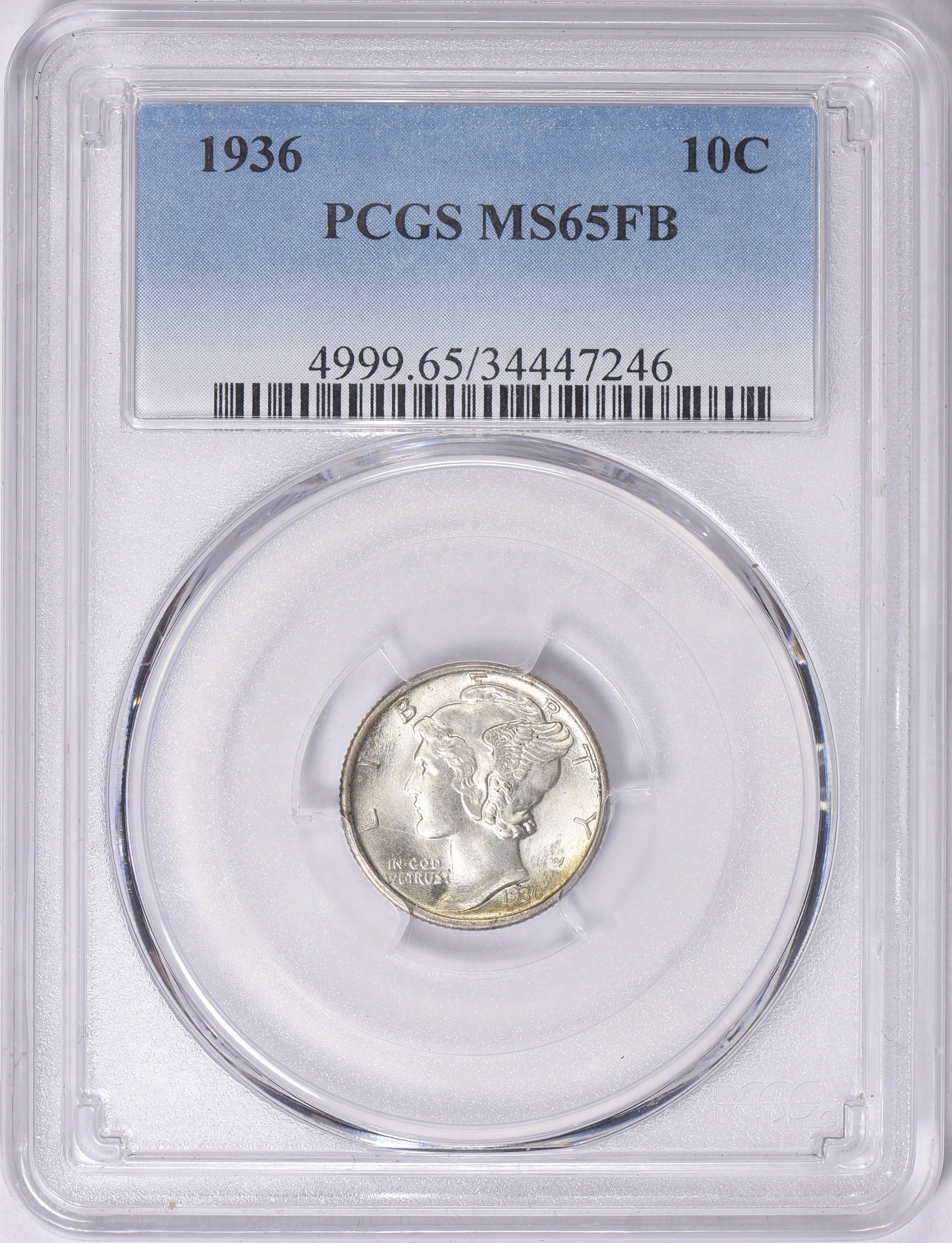 1936 Mercury Dime PCGS MS-65 FB (Item 1743444) | GreatCollections Coin Auctions