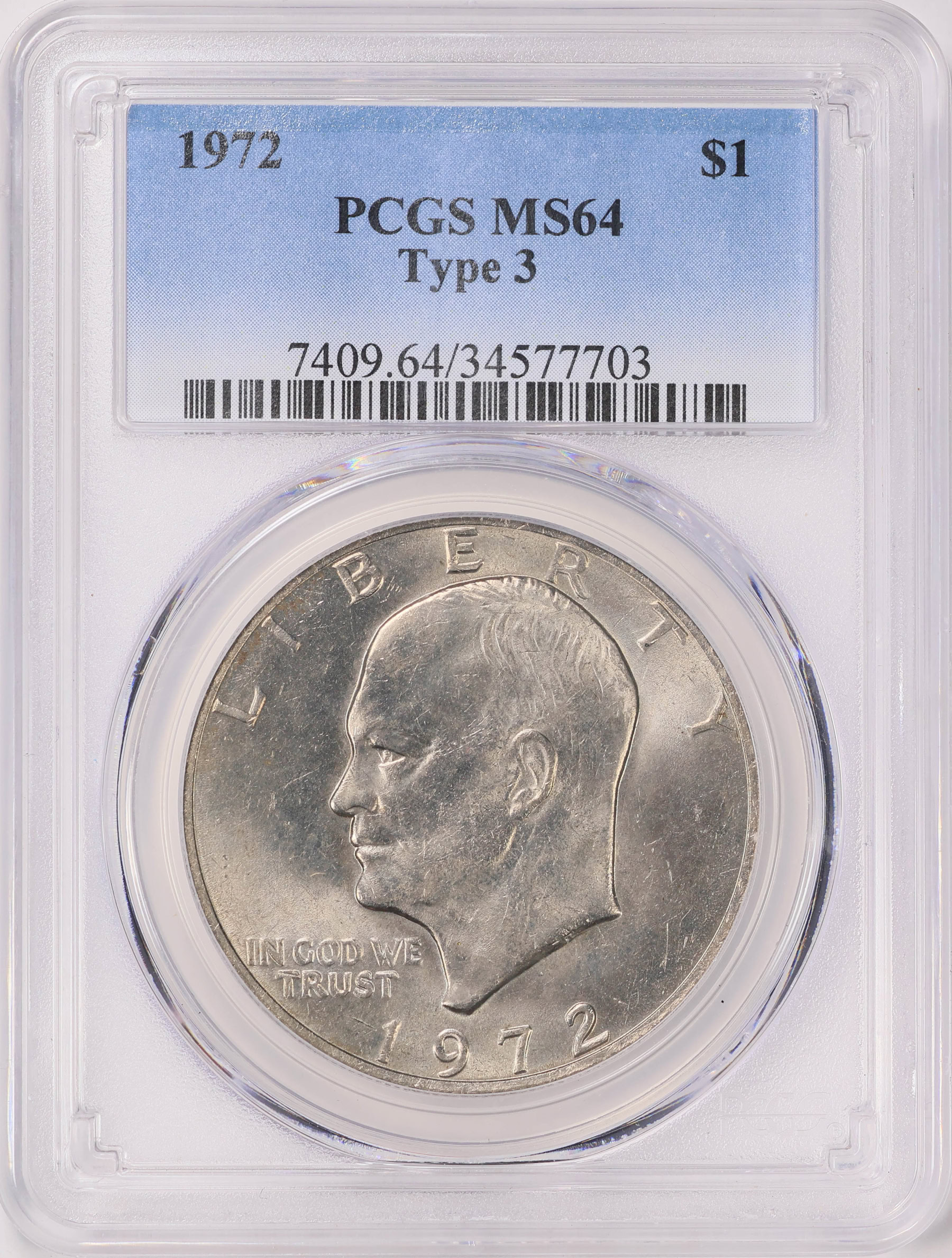 1972 Eisenhower Dollar Type 3 PCGS MS-64 (Item 1743476 ...