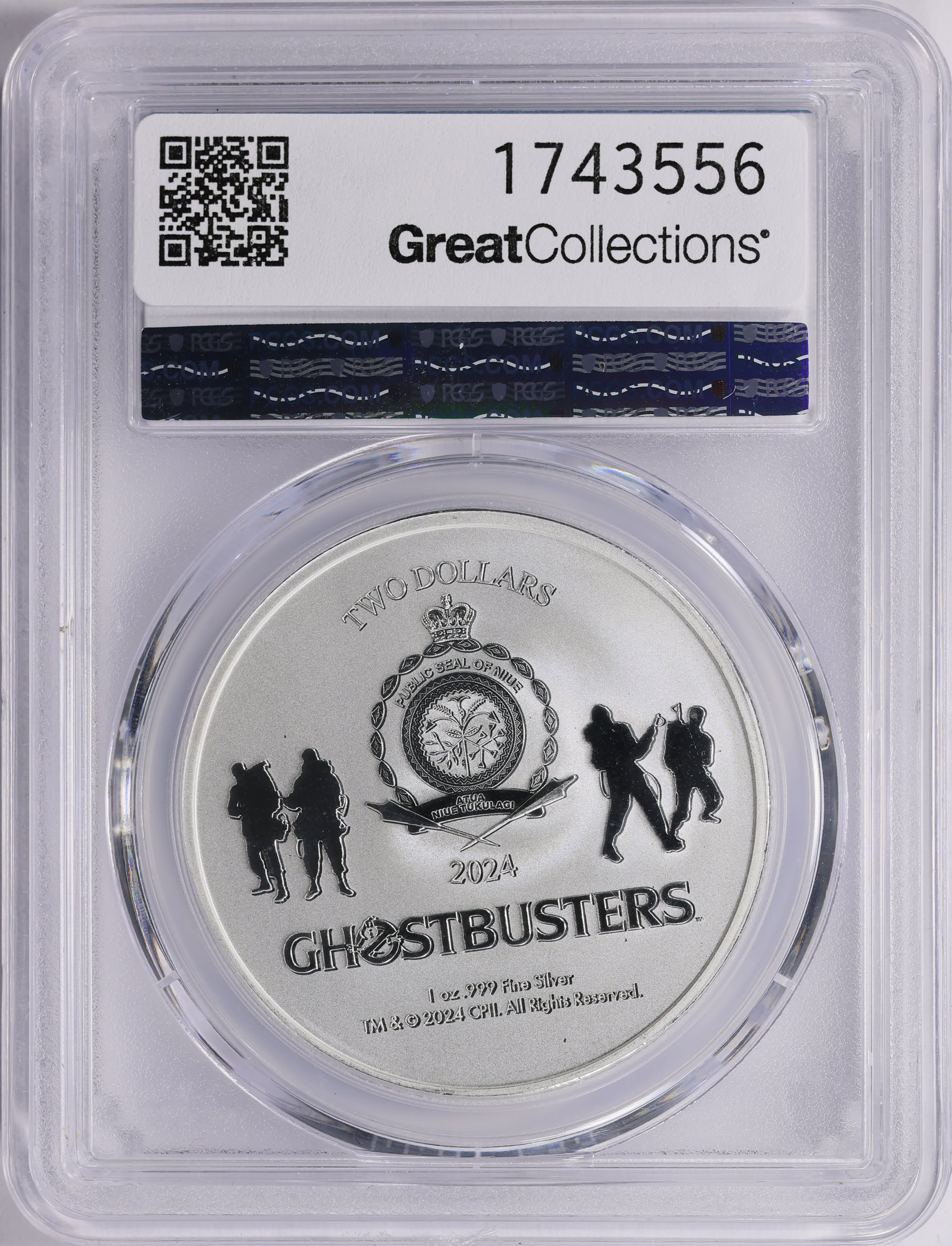 Niue 2024 Colorized Silver $2 Ghostbusters Logo PCGS MS-70 | PCGS Cert ...