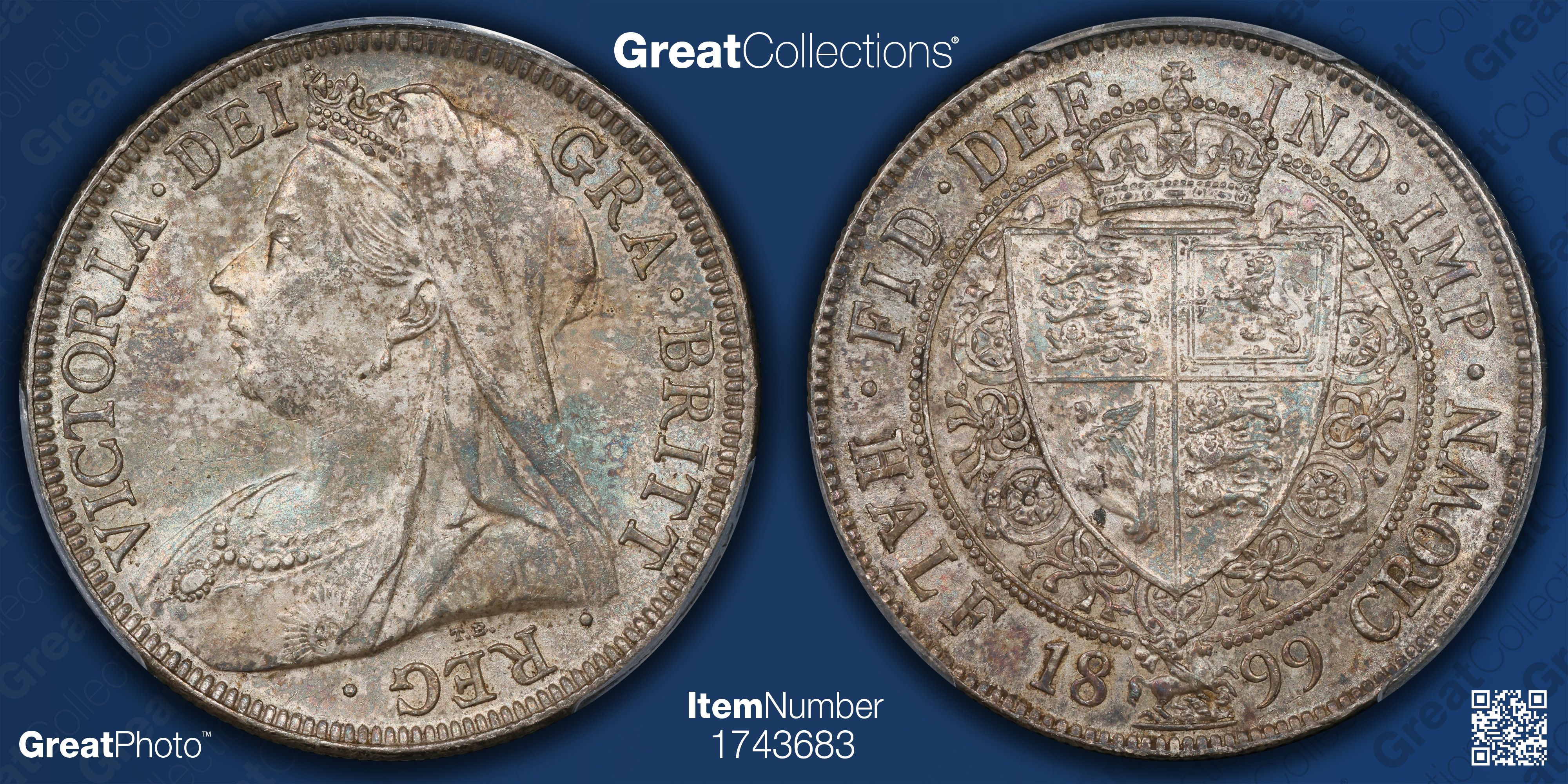 Great Britain 1899 Silver 1/2 Crown KM-782 PCGS MS-63 (Item 1743683 ...