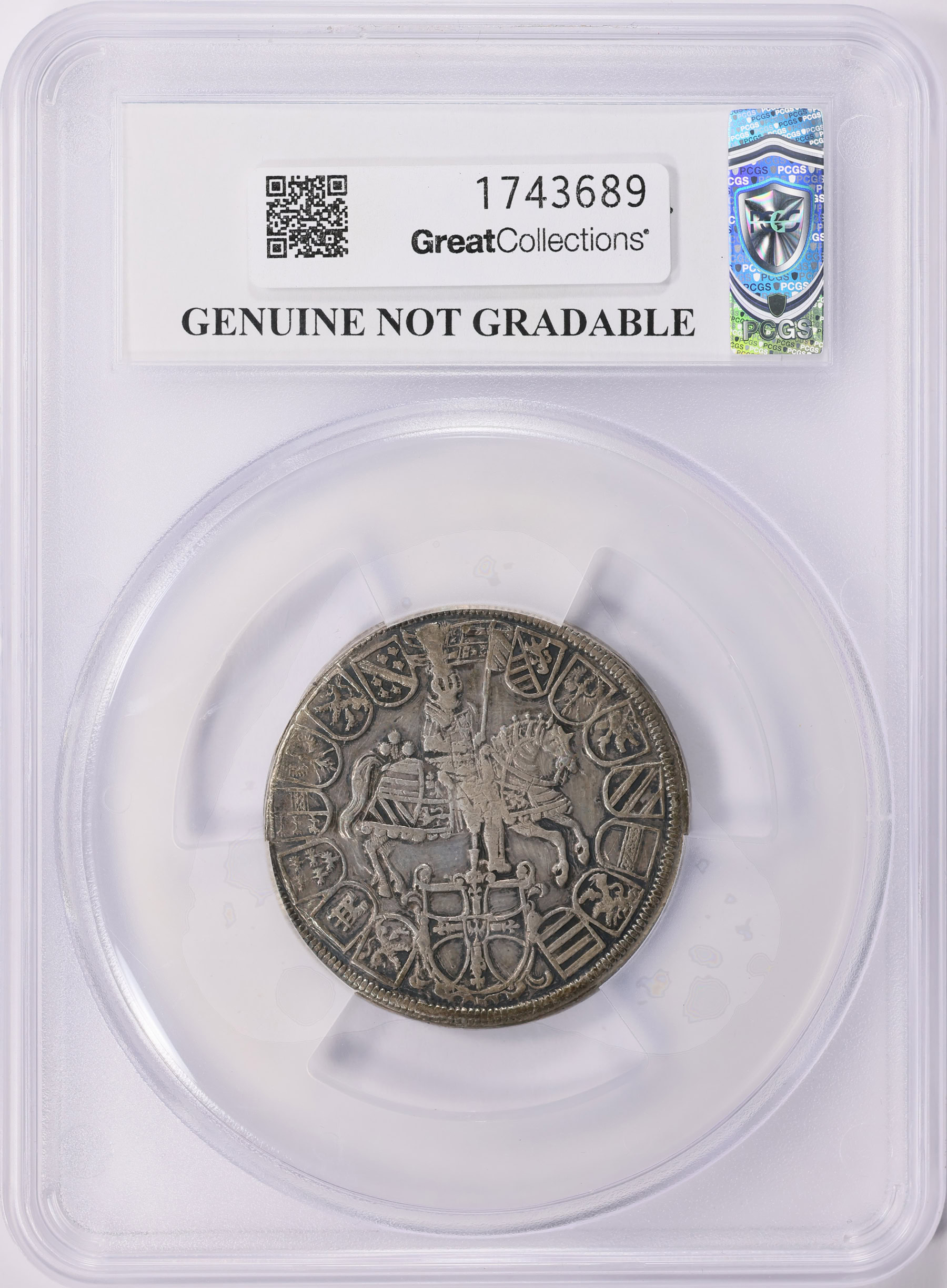 Germany - Teutonic Order 1614 Silver 2 Thaler KM-30 PCGS Genuine VF ...