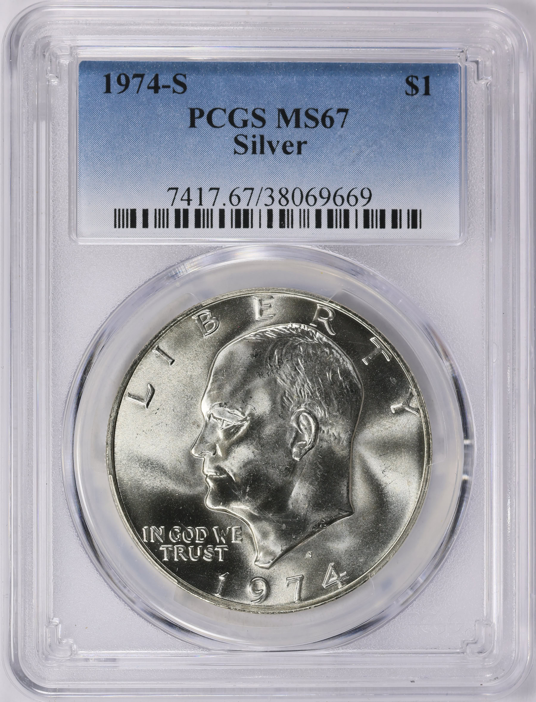 1974-S Eisenhower Dollar Silver PCGS MS-67 (Item 1744037) | GreatCollections Coin Auctions