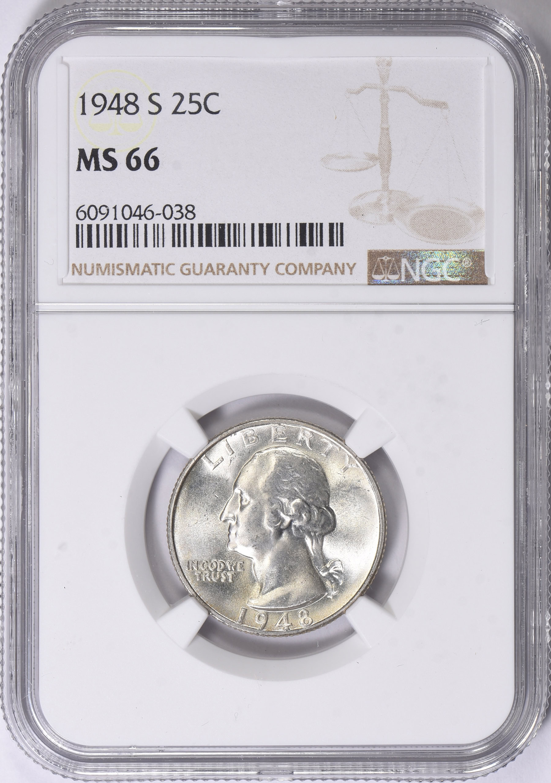 1948-S Washington Quarter NGC MS-66 (Item 1744063) | GreatCollections Coin Auctions