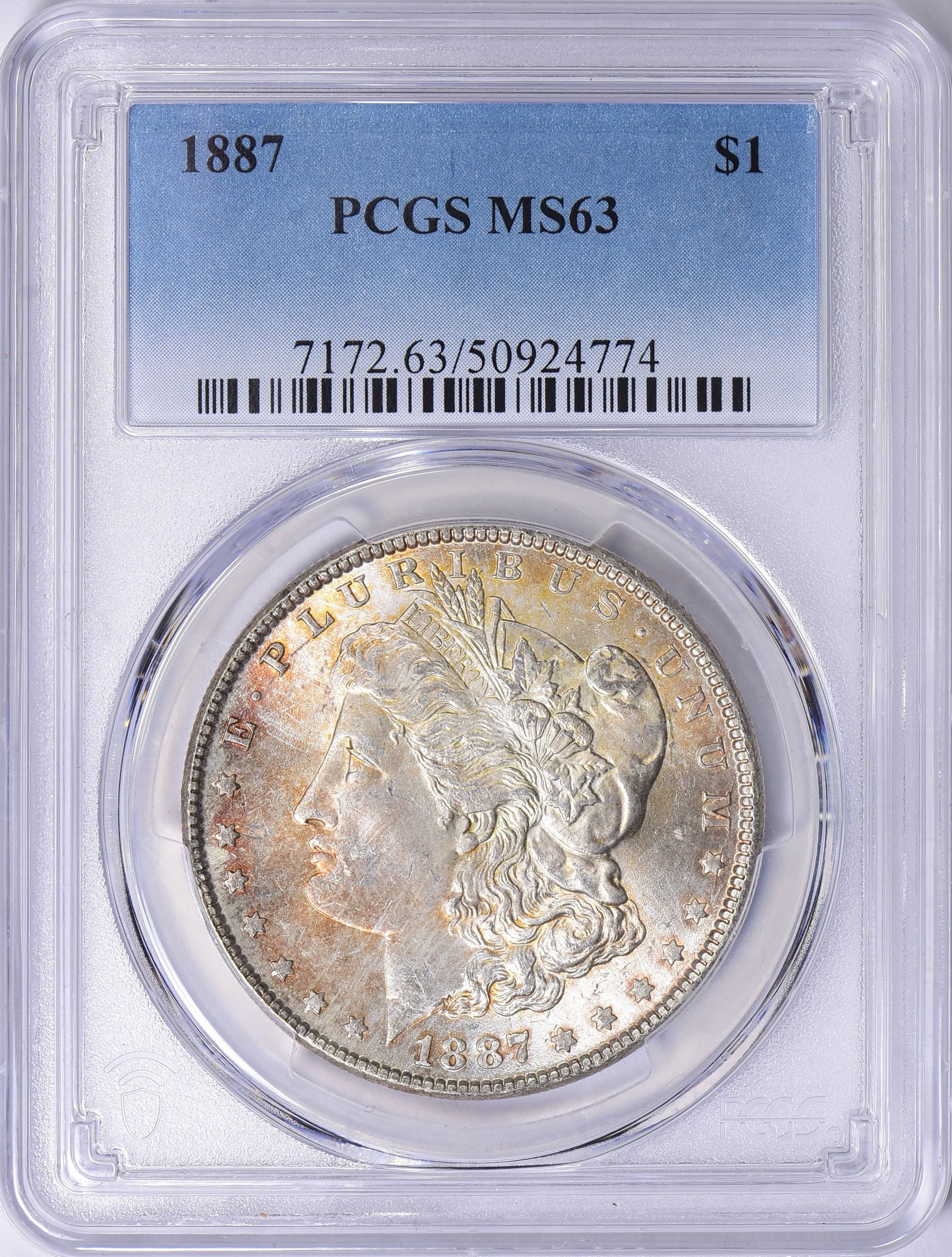 1887 Morgan Silver Dollar PCGS MS-63 (Item 1744207) | GreatCollections Coin Auctions