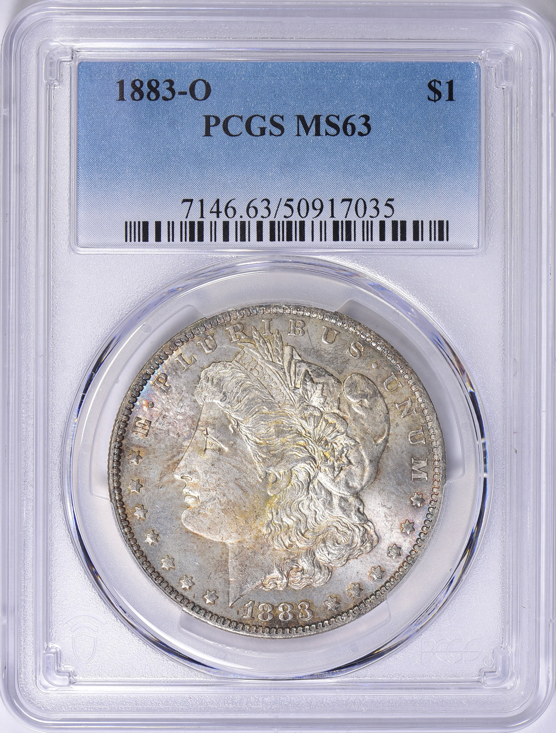 1883-O Morgan Silver Dollar PCGS MS-63 (Toned) (Item 1744213) | GreatCollections Coin Auctions