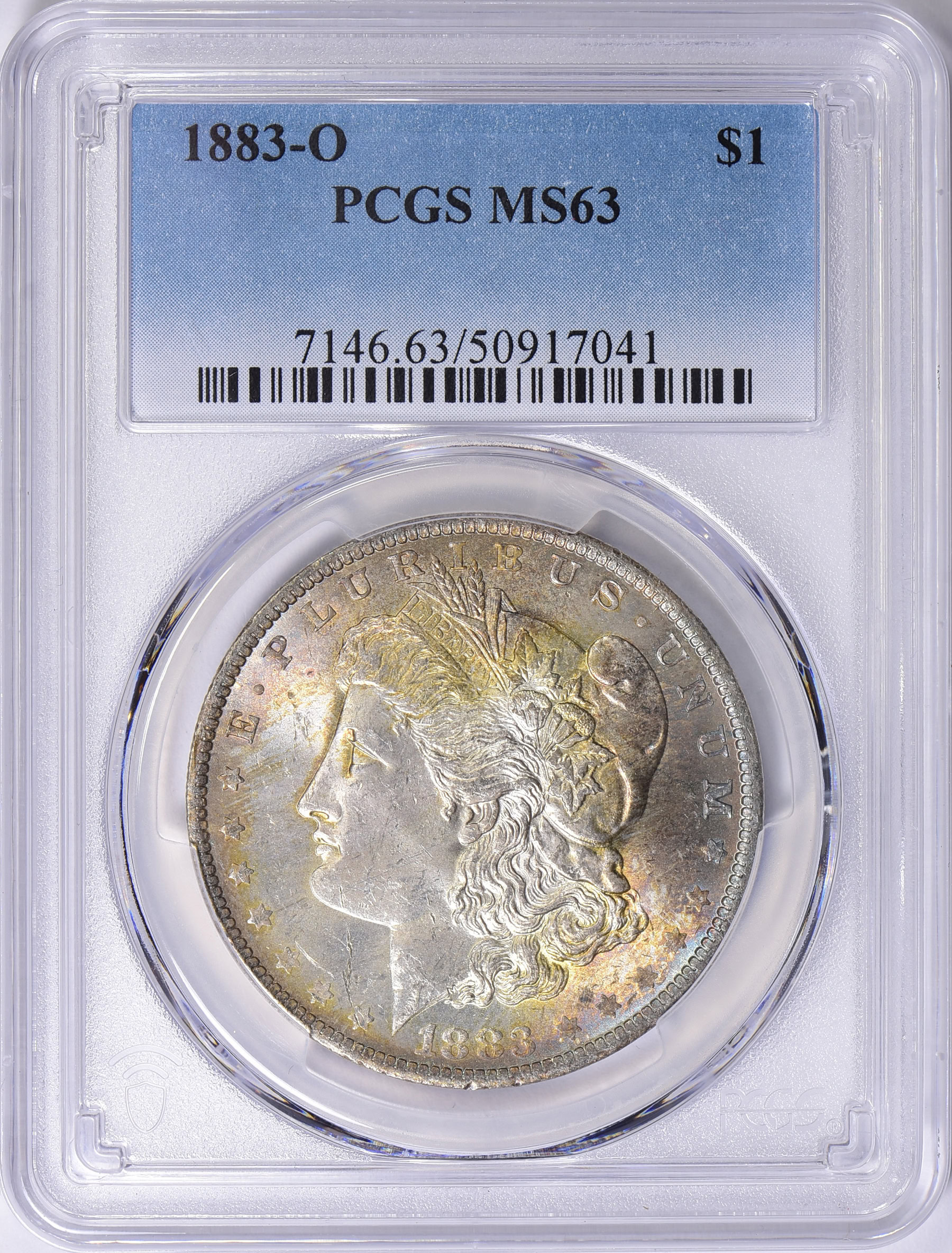 1883-O Morgan Silver Dollar PCGS MS-63 (Toned) (Item 1744221) | GreatCollections Coin Auctions