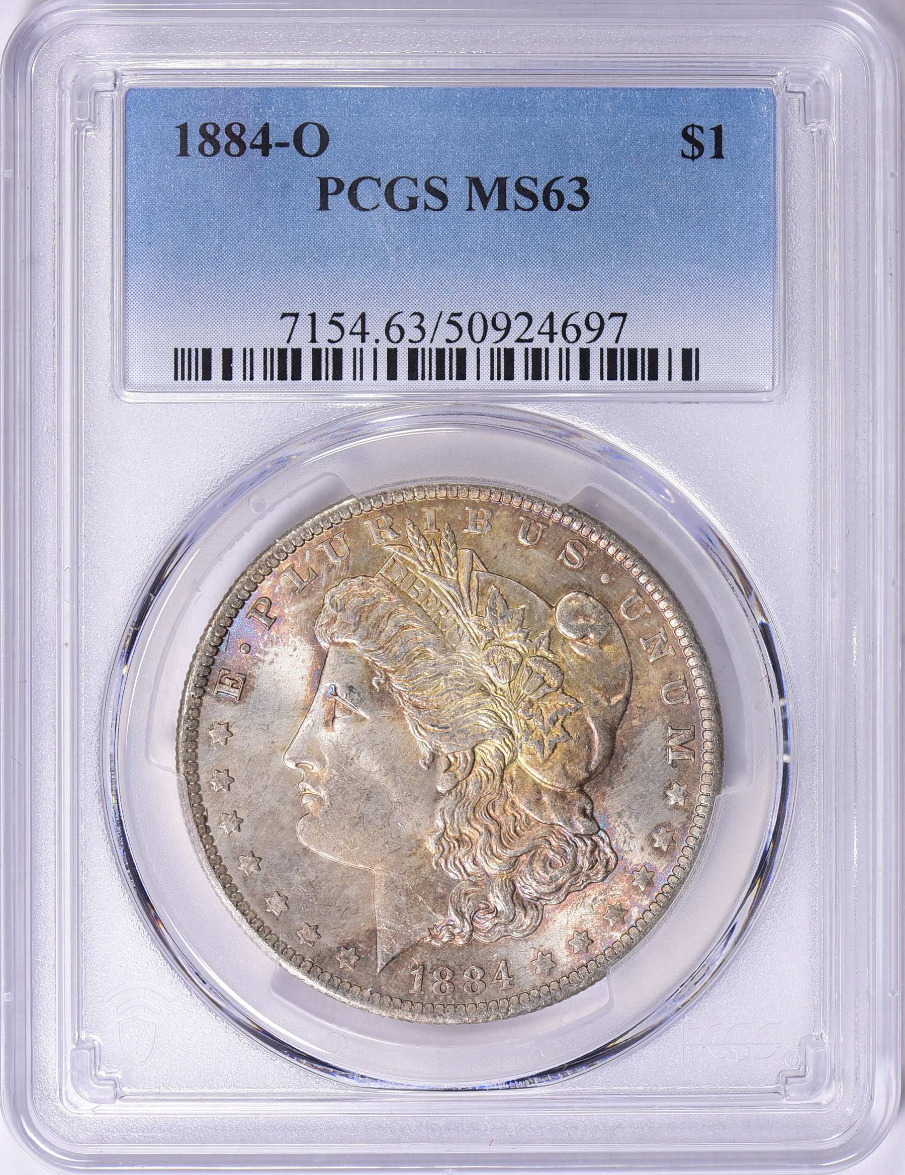 1884-O Morgan Silver Dollar PCGS MS-63 (Toned) (Item 1744280) | GreatCollections Coin Auctions
