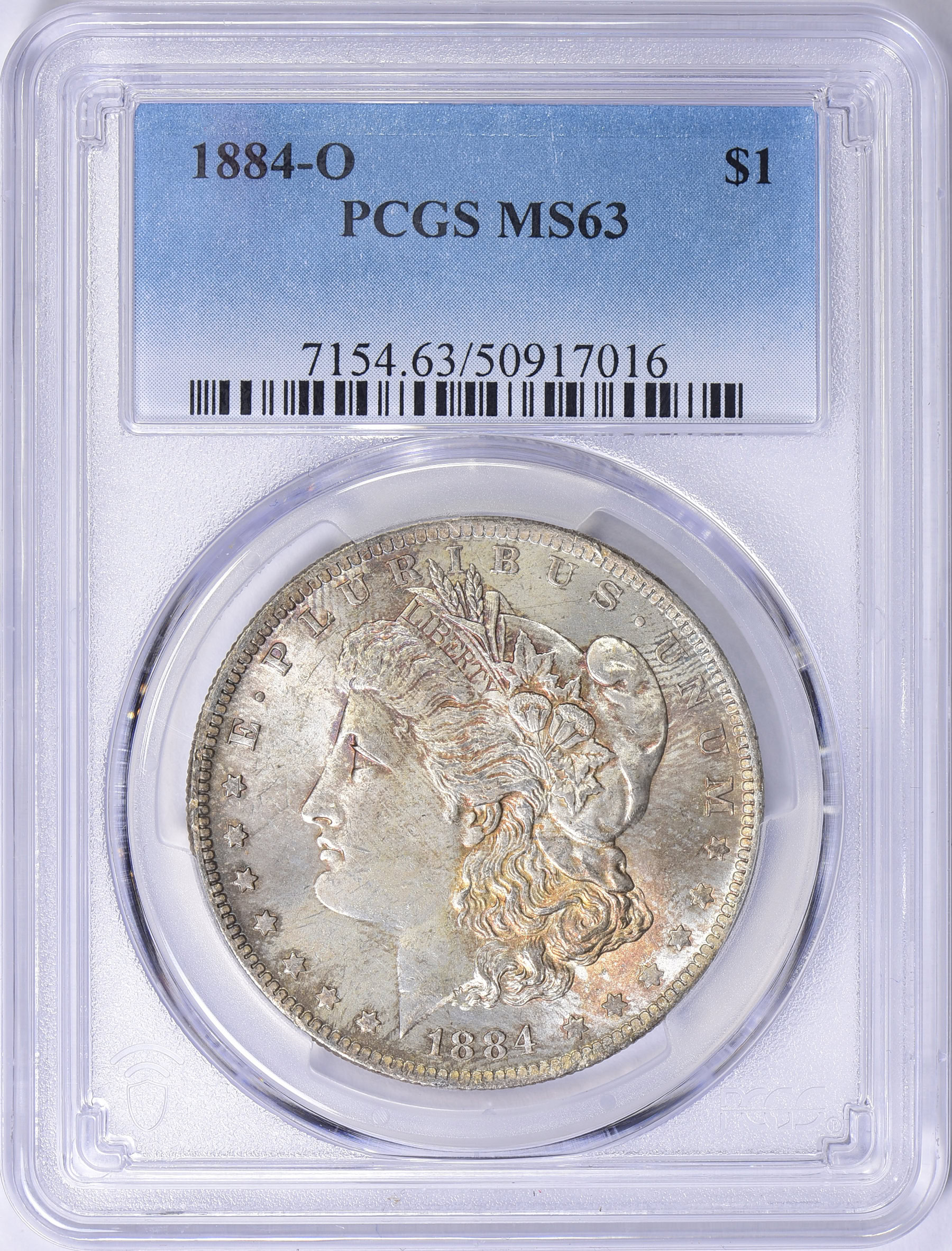 1884-O Morgan Silver Dollar PCGS MS-63 (Toned) (Item 1744285) | GreatCollections Coin Auctions