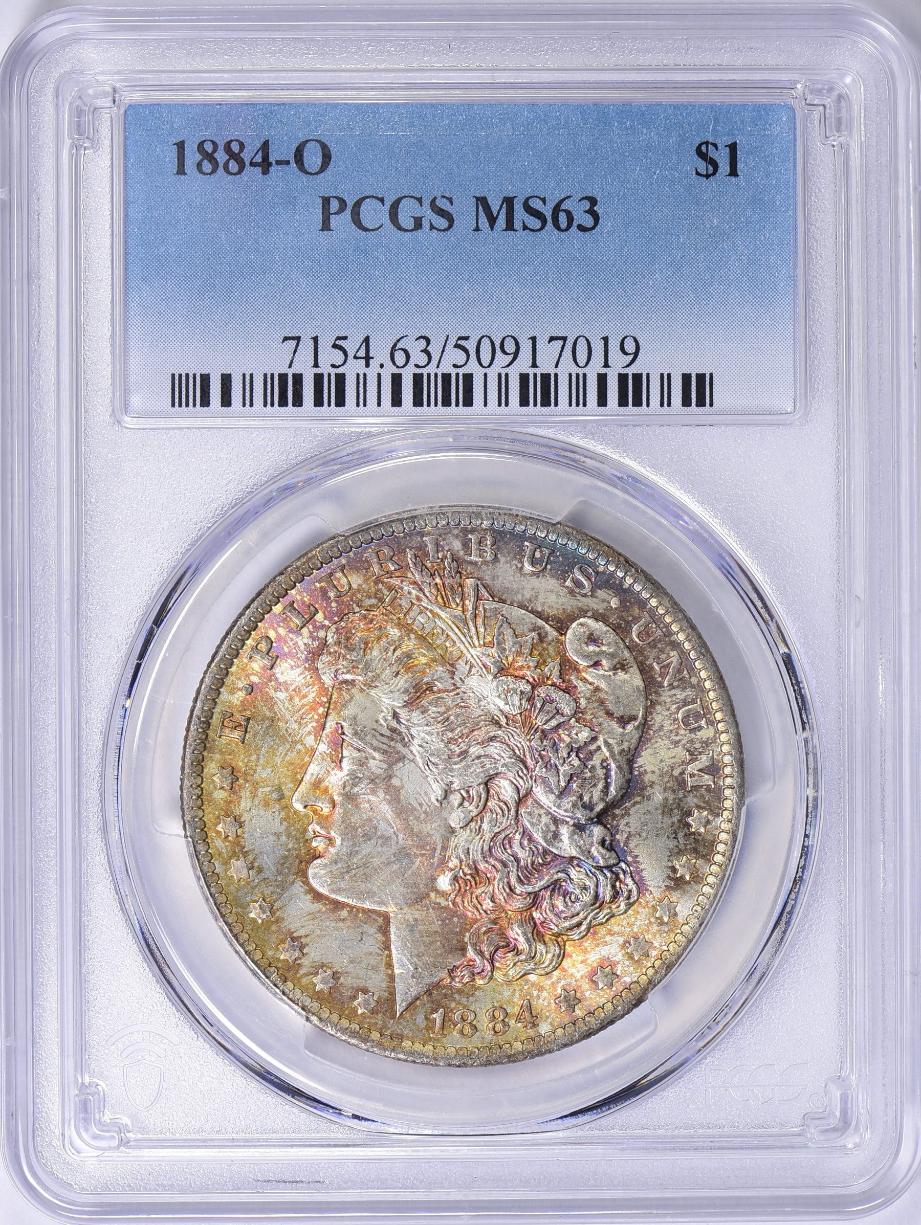 1884-O Morgan Silver Dollar PCGS MS-63 (Toned) (Item 1744286) | GreatCollections Coin Auctions