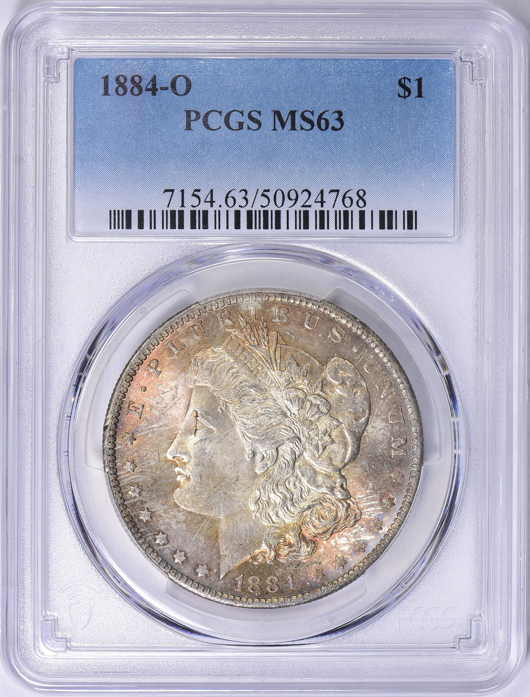 1884-O Morgan Silver Dollar PCGS MS-63 (Toned) (Item 1744291) | GreatCollections Coin Auctions
