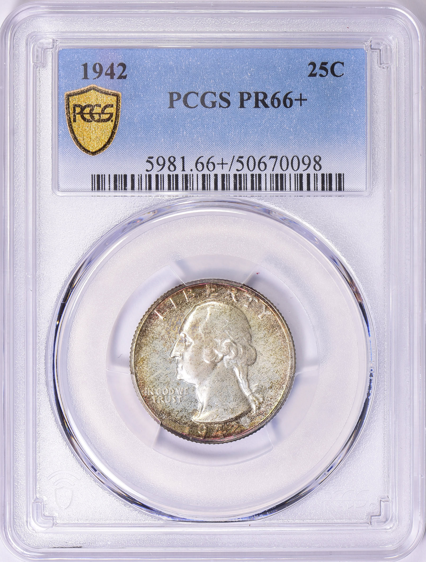 1942 Washington Quarter PCGS Proof-66+ (Item 1744307) | GreatCollections Coin Auctions