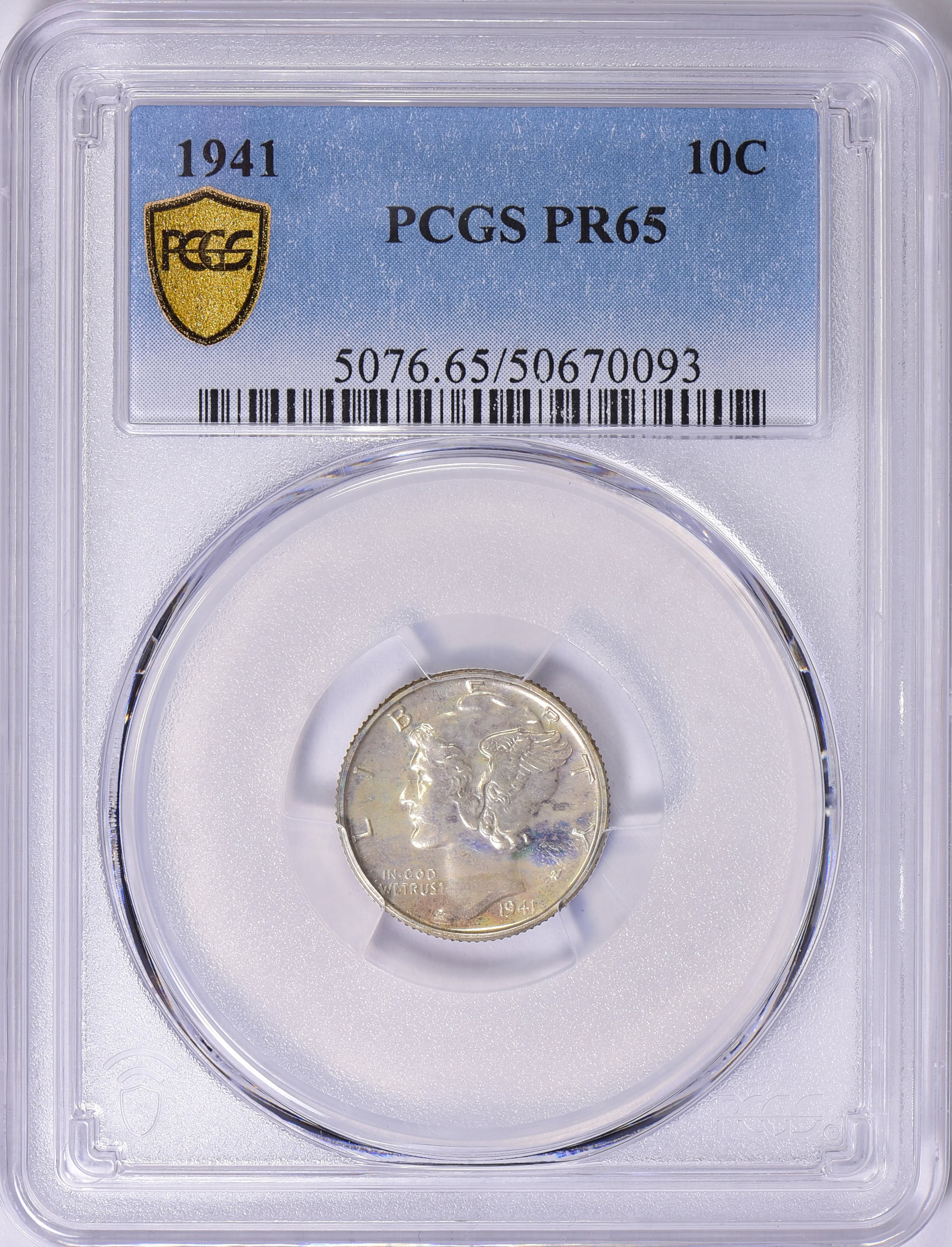 1941 Mercury Dime PCGS Proof-65 (Item 1744316) | GreatCollections Coin Auctions