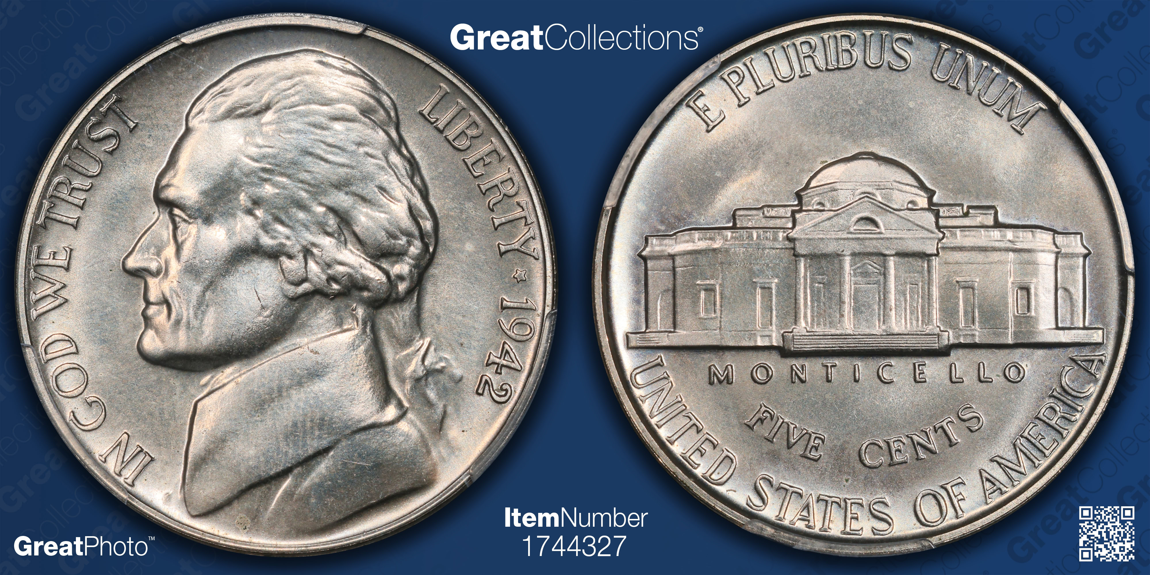 1942 Jefferson Nickel Type 1 PCGS Proof-65 (Item 1744327 ...