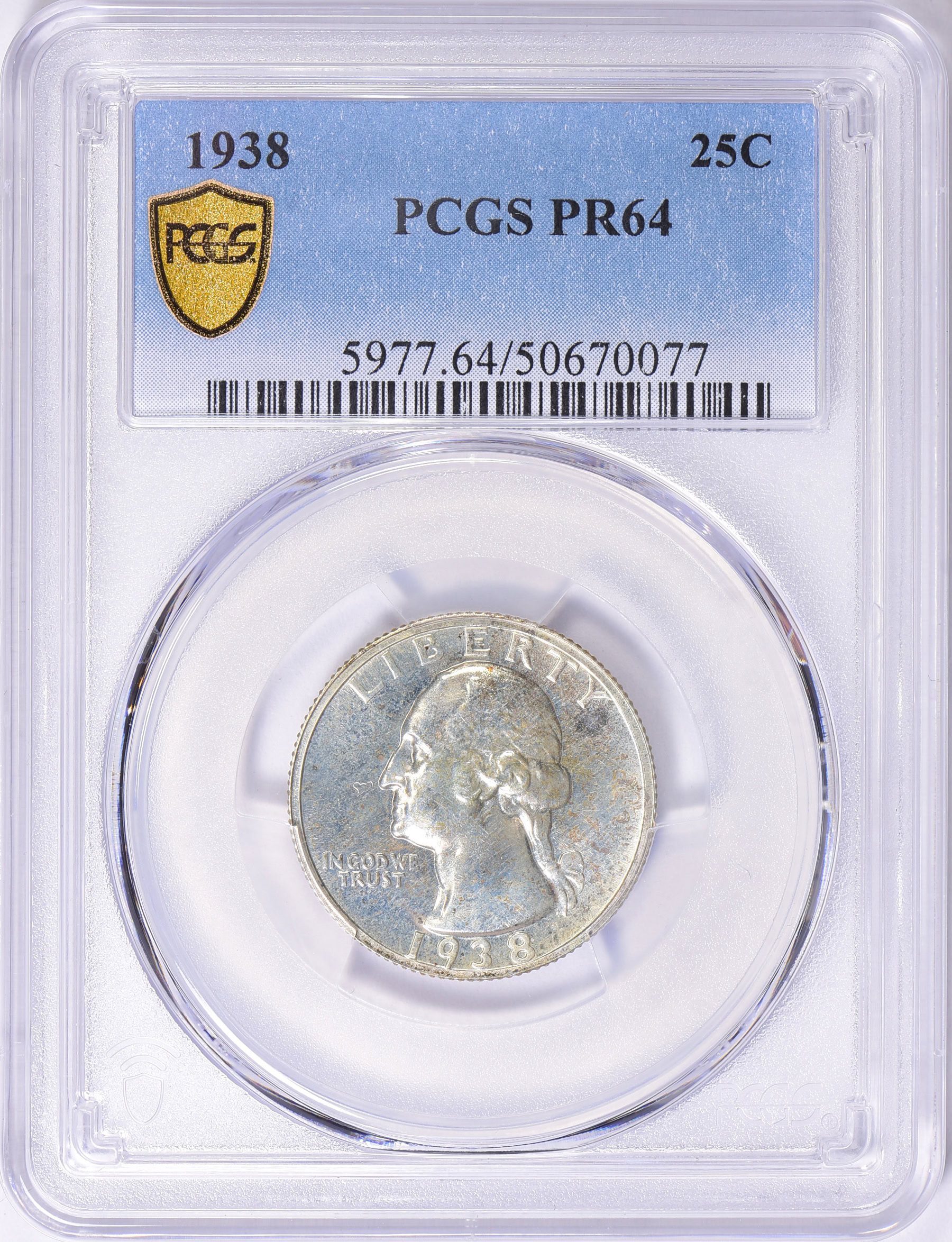 1938 Washington Quarter PCGS Proof-64 (Item 1744341) | GreatCollections Coin Auctions