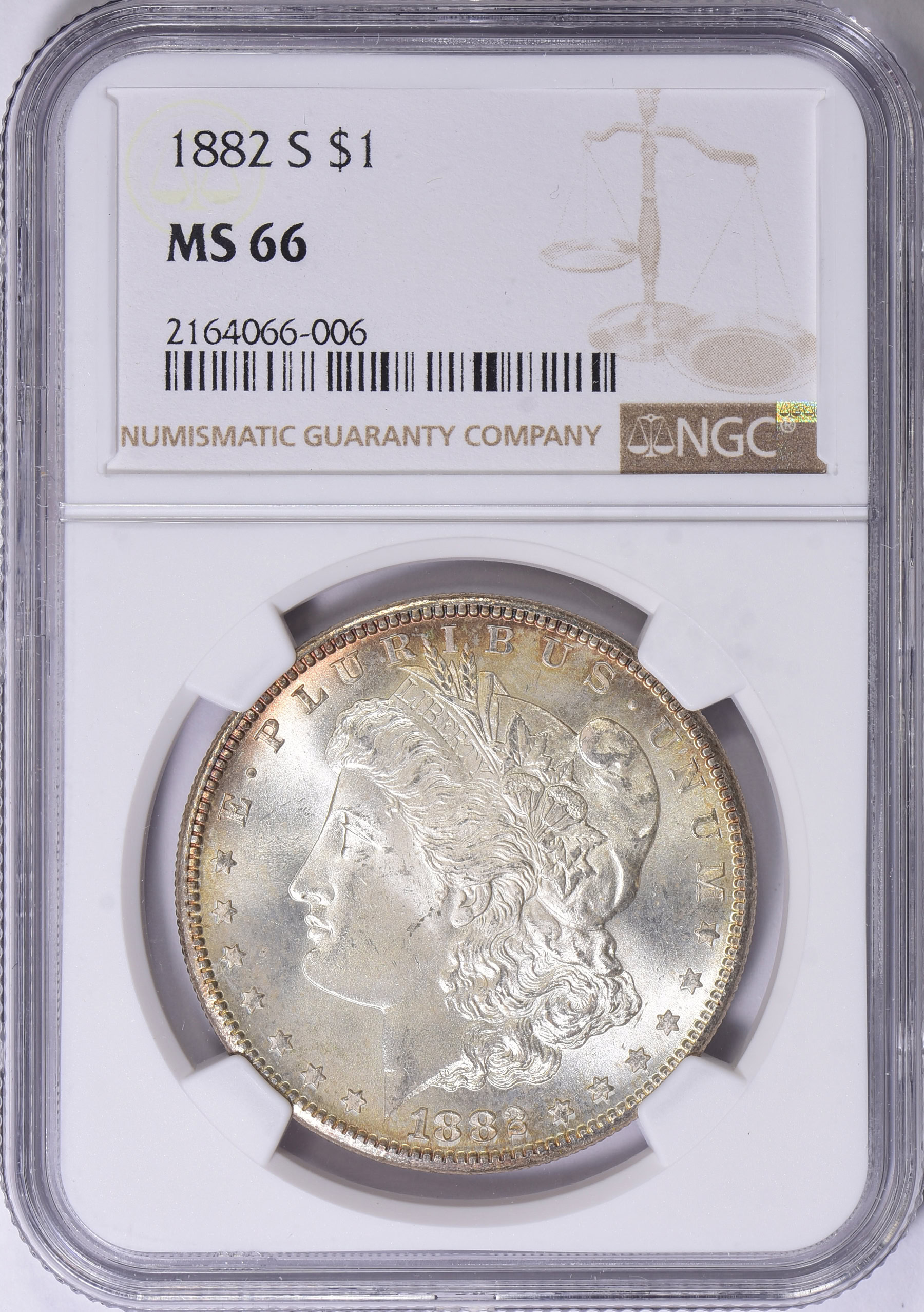 1882-S Morgan Silver Dollar NGC MS-66 (Item 1744353) | GreatCollections Coin Auctions