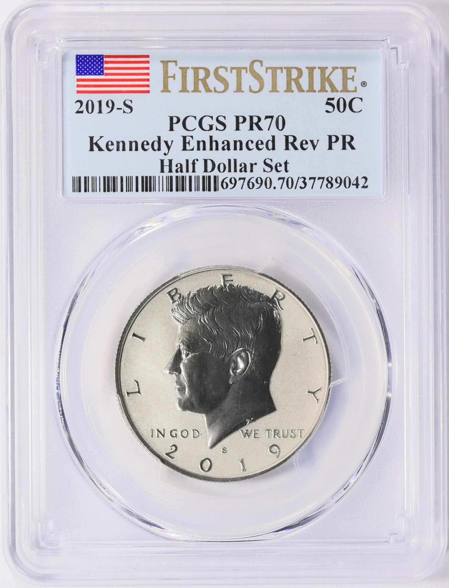 2019-S Kennedy Half Dollar Enhanced Reverse Proof (From the Half Dollar ...