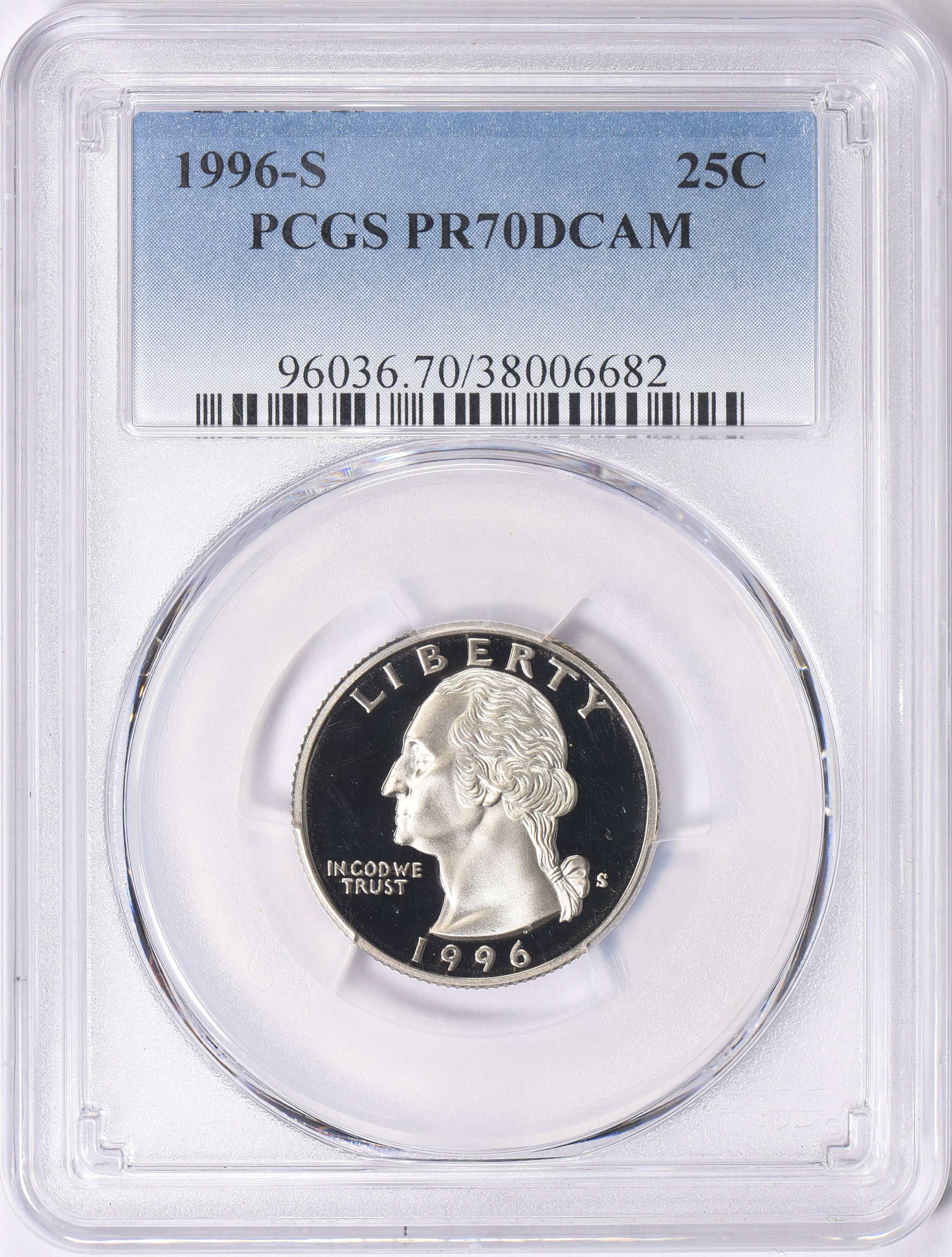 1996-S Washington Quarter PCGS Proof-70 DCAM (Item 1744474 ...