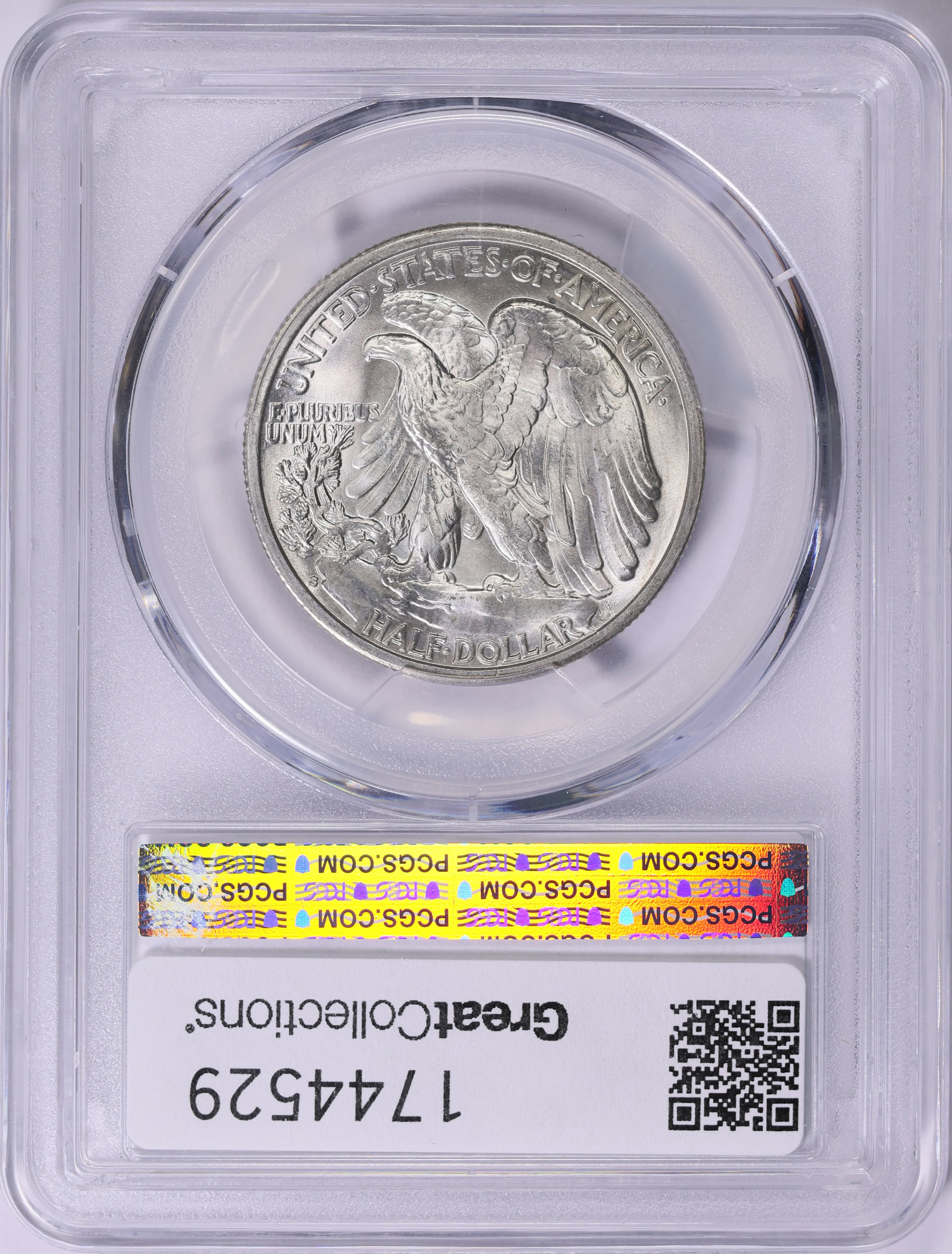 1939-S Walking Liberty Half Dollar PCGS MS-67 (CAC Green) (Item 1744529) | GreatCollections Coin ...