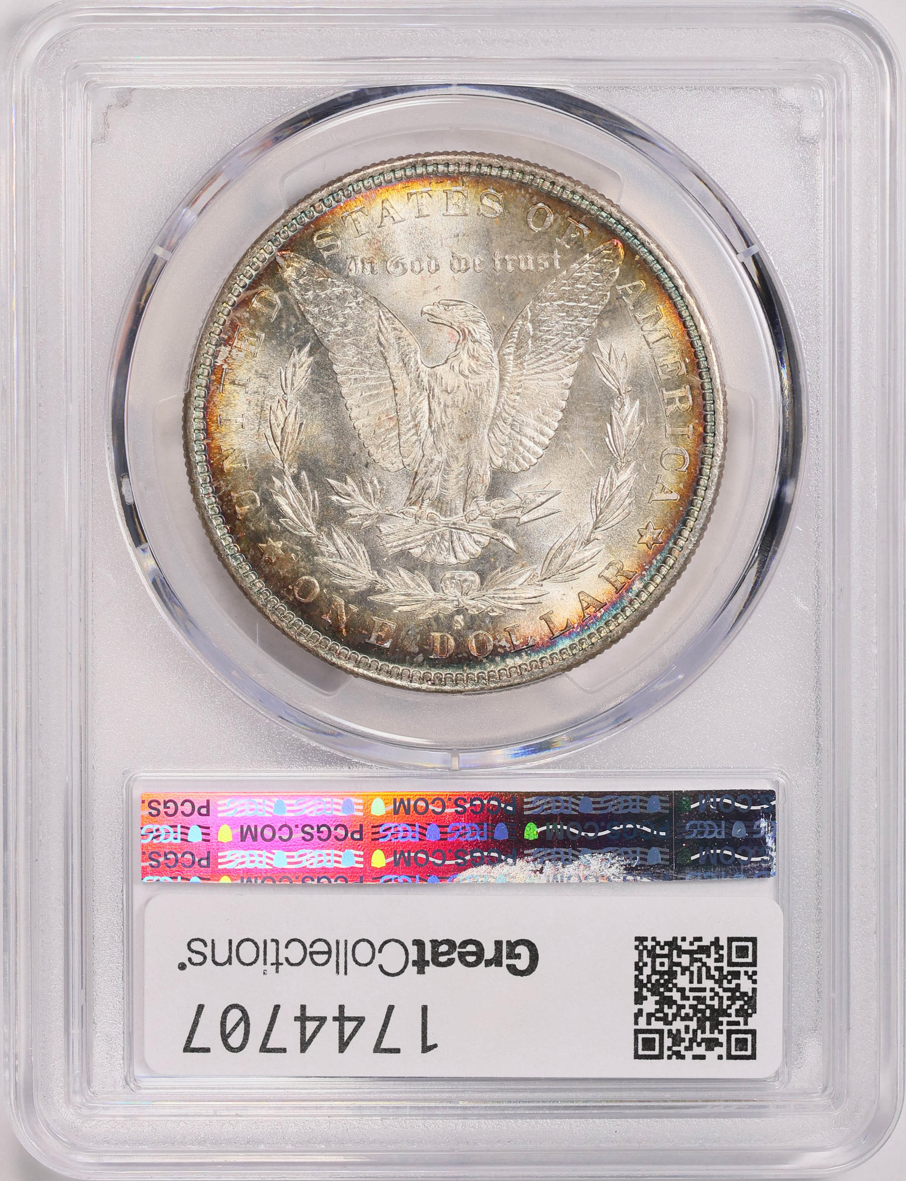 1882-S Morgan Silver Dollar PCGS MS-68 (CAC Green) (Toned) (Item 1744707) | GreatCollections ...